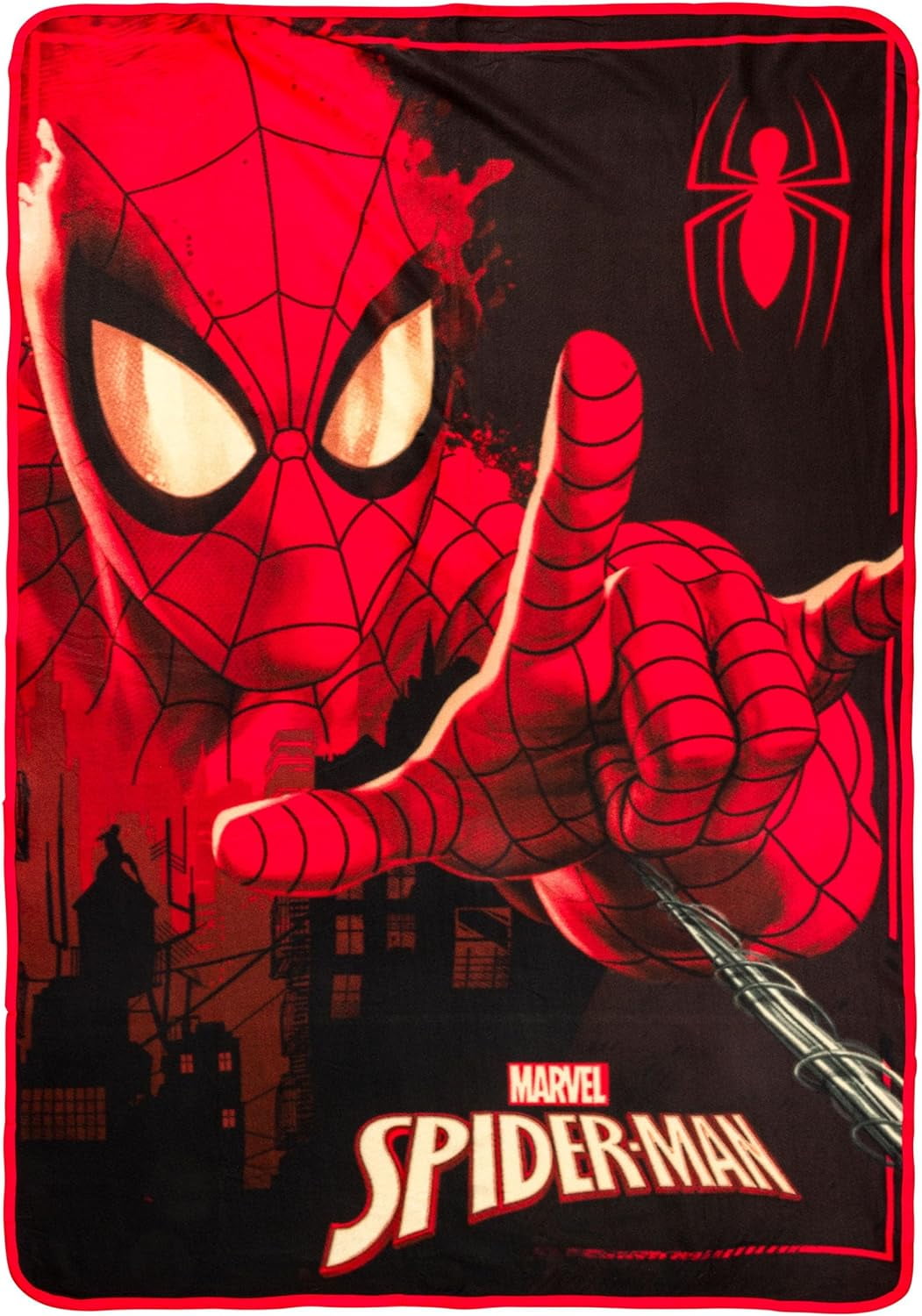 Marvel Universe Spidey Close Up Web Shooter 45" x 60" Fleece Throw ...