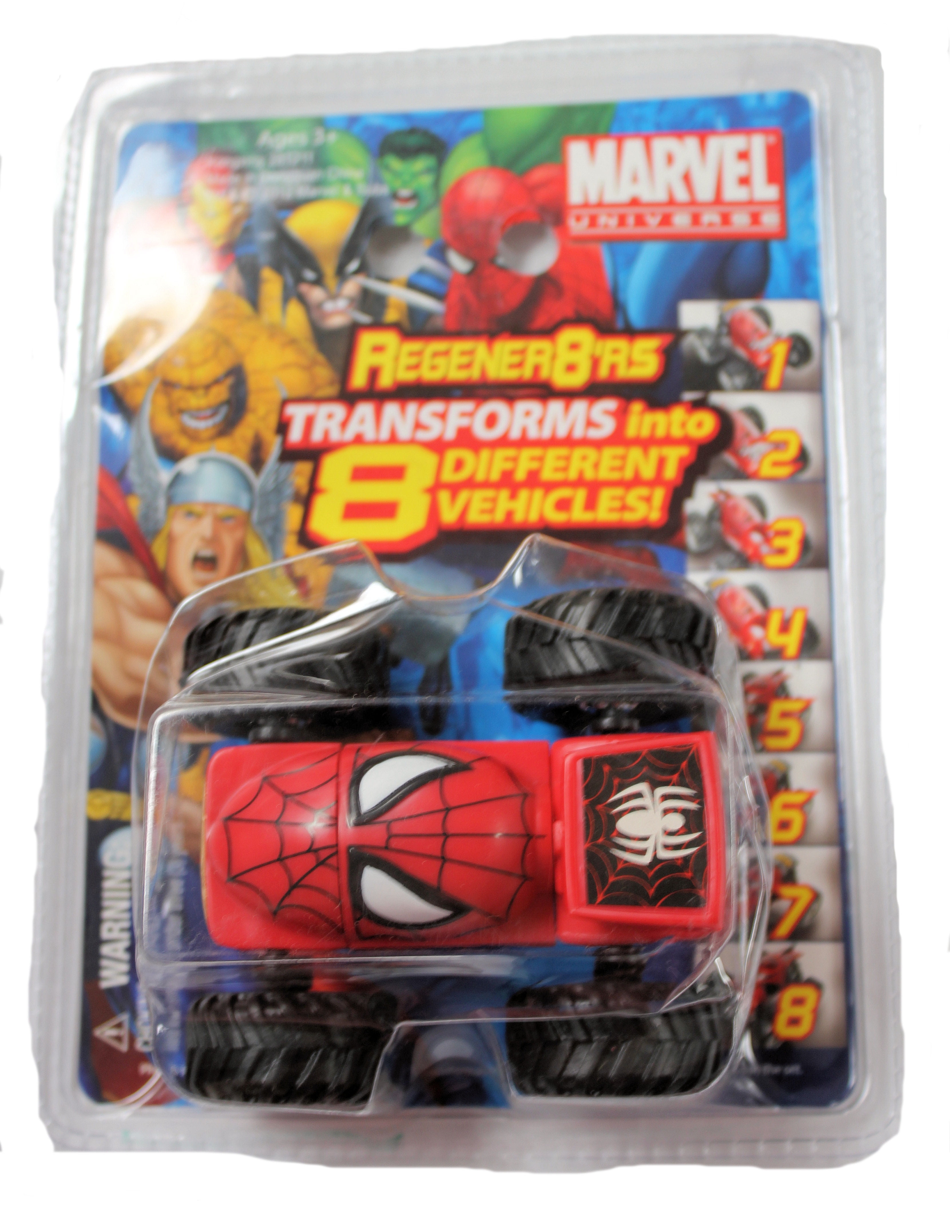 Marvel Universe Transforms 8 Different Trucks Regener8'rs Spider-man ...