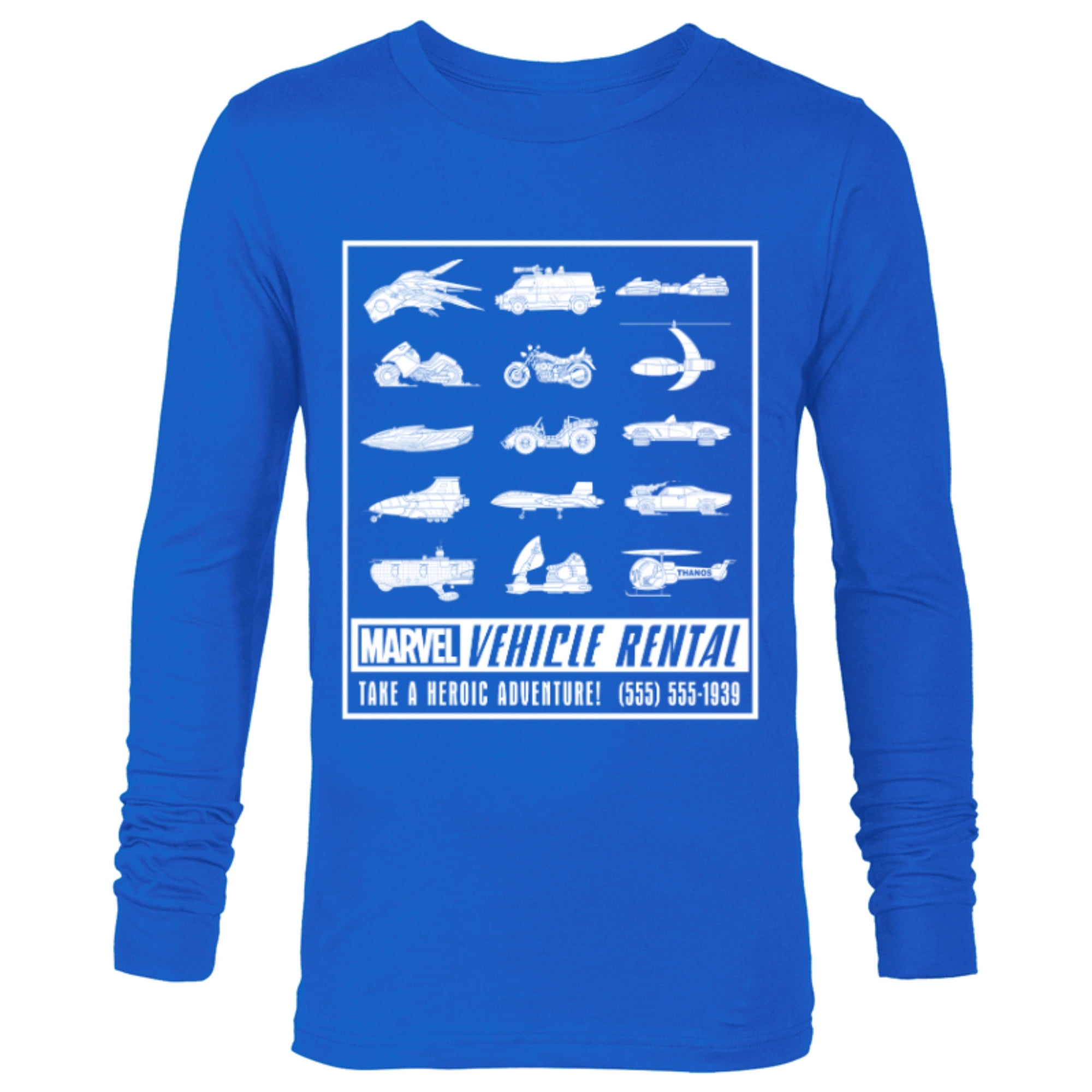 Marvel Vehicle Rental Ad Heroic Adventure - Long Sleeve T-Shirt for Men ...