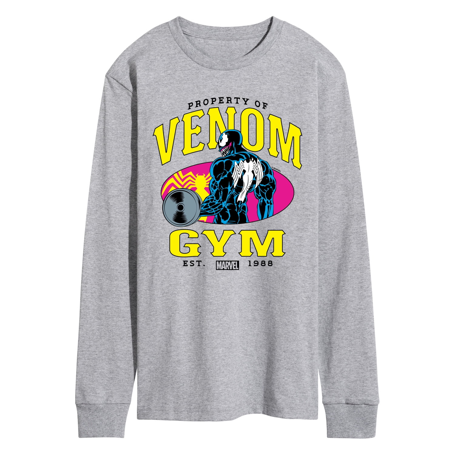 Marvel Venom - Gym - Men's Long Sleeve Graphic T-Shirt - Walmart.com