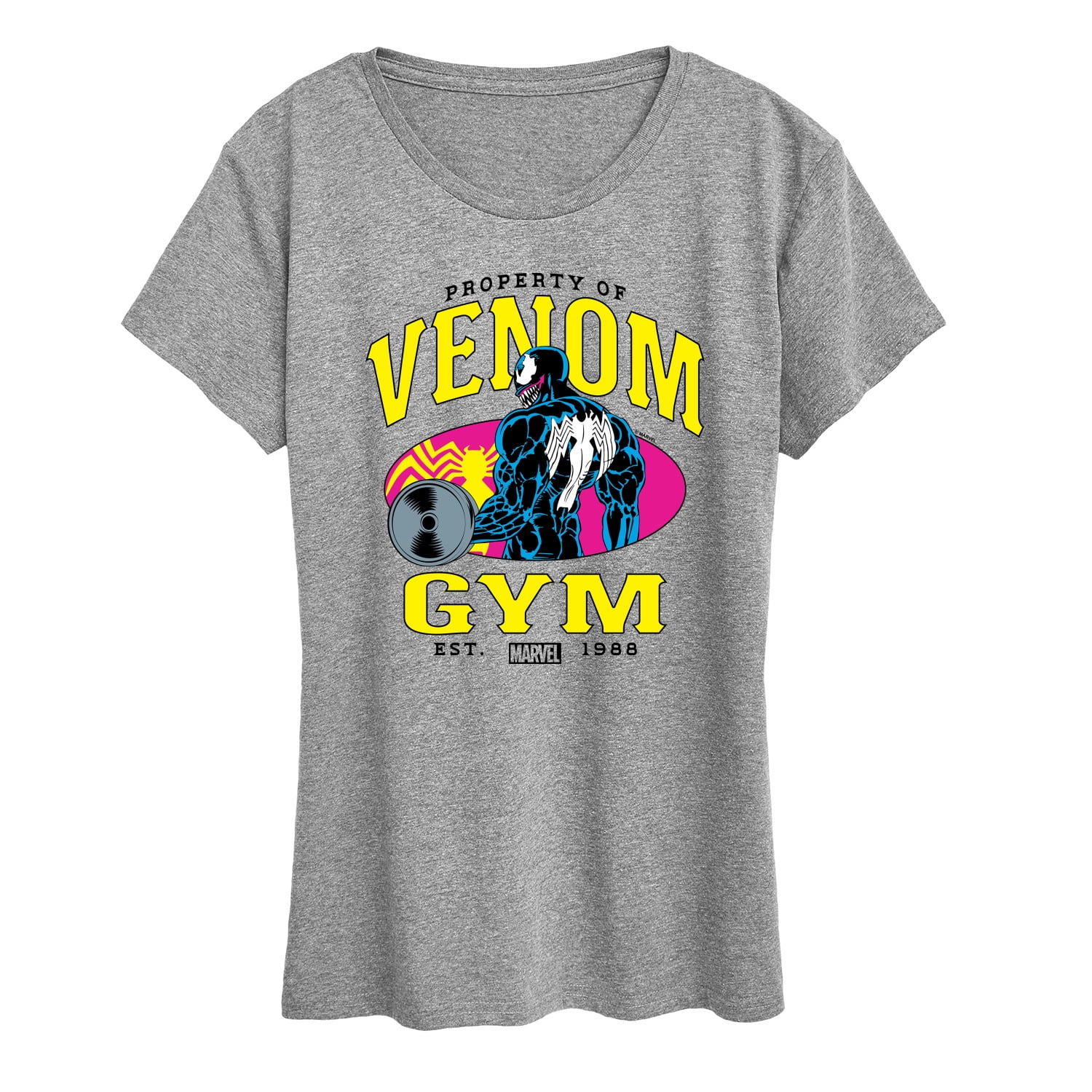 Marvel Venom - Gym - Women's Short Sleeve Graphic T-Shirt - Walmart.com