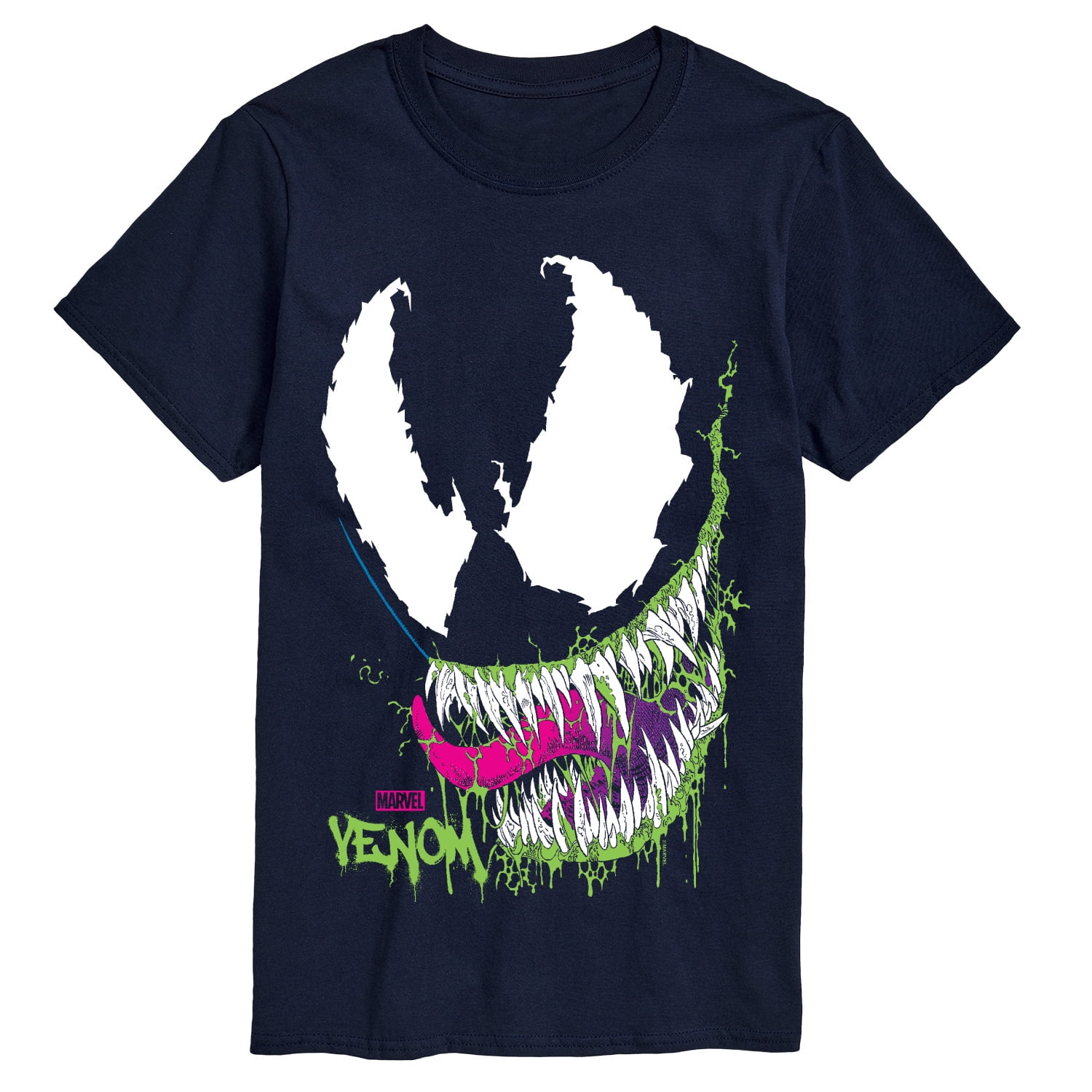 Marvel Venom - Head - Men's Short Sleeve Graphic T-Shirt - Walmart.com