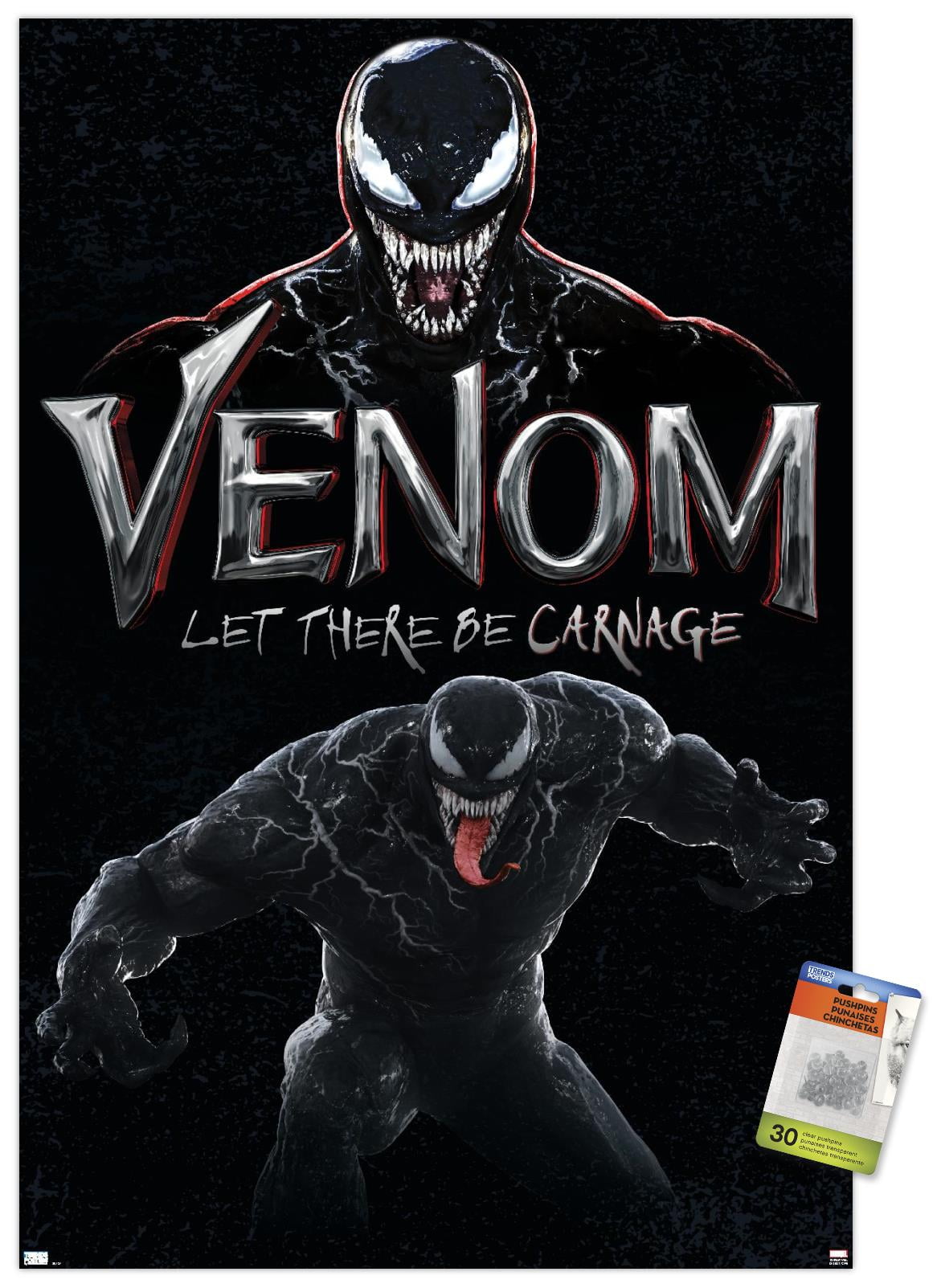 Marvel Venom: Let There be Carnage - Attack Wall Poster with Pushpins ...