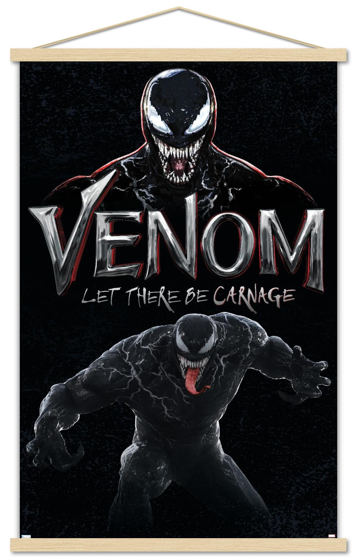 Marvel Venom: Let There be Carnage - Attack Wall Poster with Wooden ...