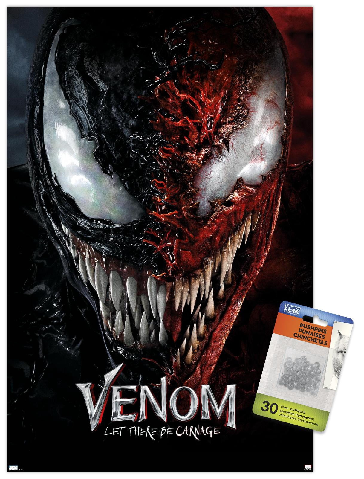 Marvel Venom: Let There be Carnage - Split Face One Sheet Wall Poster ...