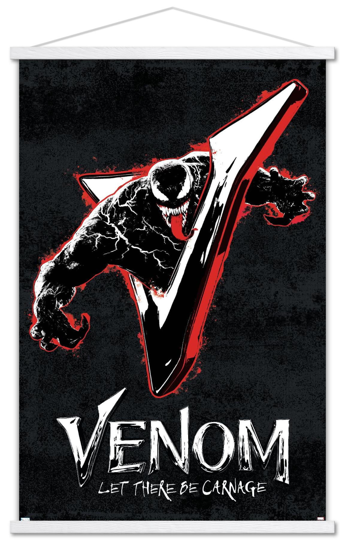 Marvel Venom: Let There be Carnage - V Graphic Wall Poster with Wooden ...