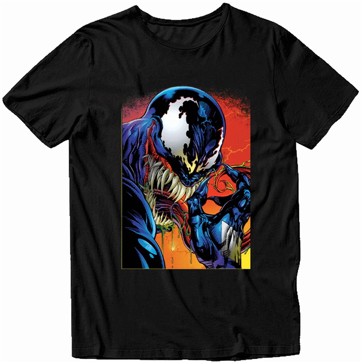 Marvel Venom Menacing Portrait Short Sleeve T-Shirt (Black, Large ...