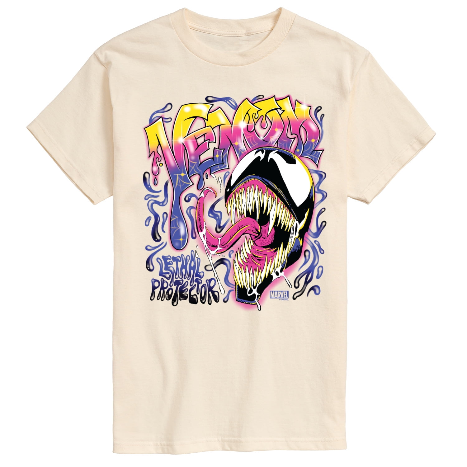 Marvel Venom - Spray Paint Graffiti - Men's Short Sleeve Graphic T ...