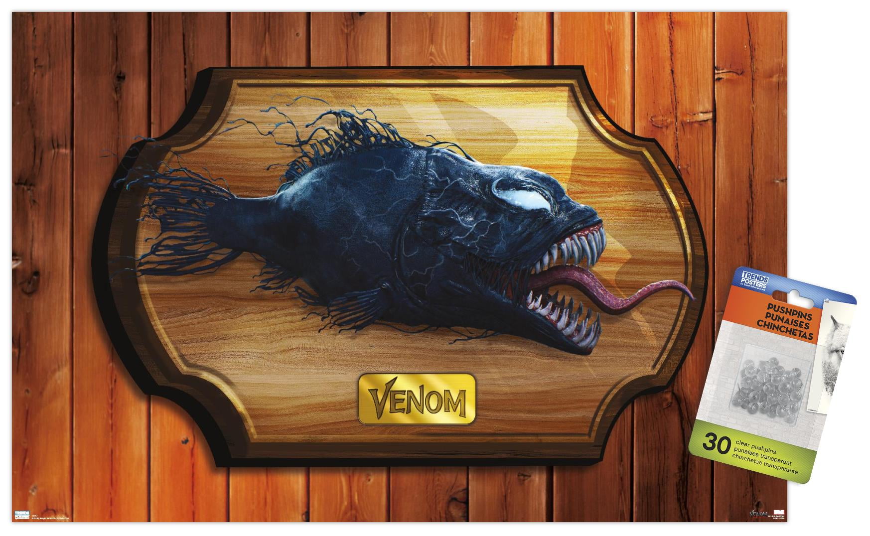 Marvel Venom: The Last Dance - Symbiote Fish Plaque Wall Poster with ...