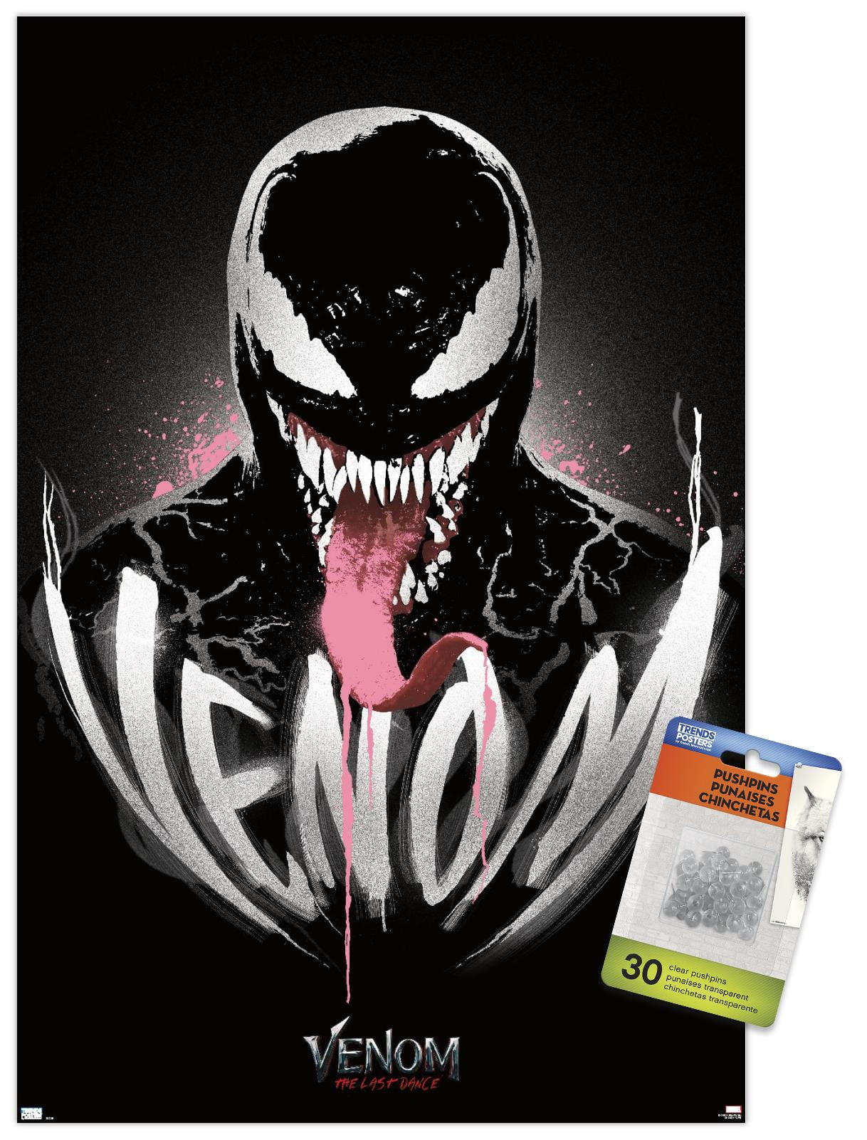 Marvel Venom: The Last Dance - Venom Wall Poster with Push Pins, 14.725 ...