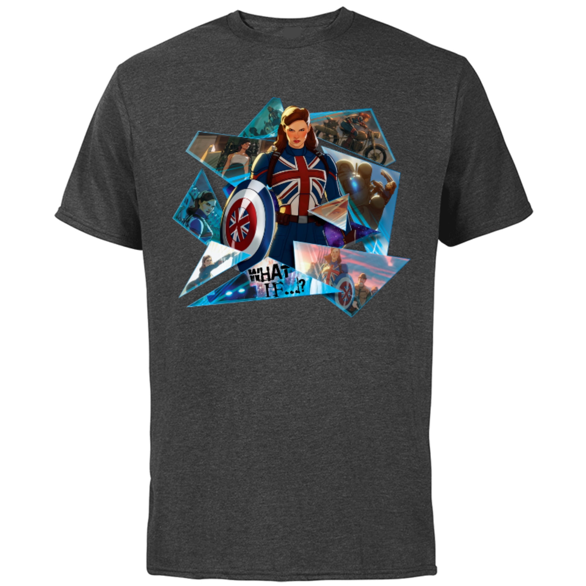 Marvel WHAT IF…? Captain Carter Collage - Short Sleeve Cotton T-Shirt ...