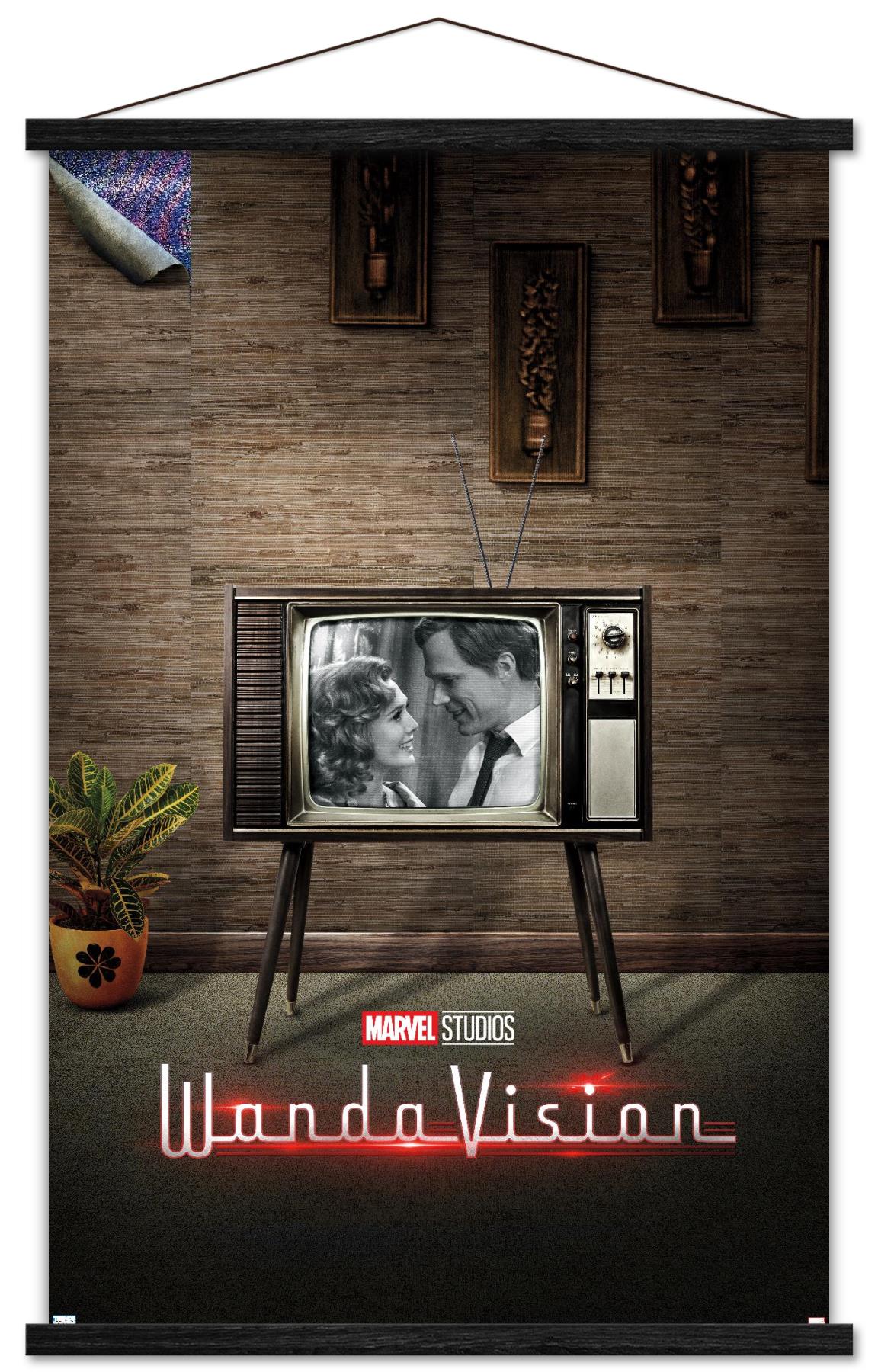 Marvel WandaVision - 50's One Sheet Wall Poster with Wooden Magnetic ...