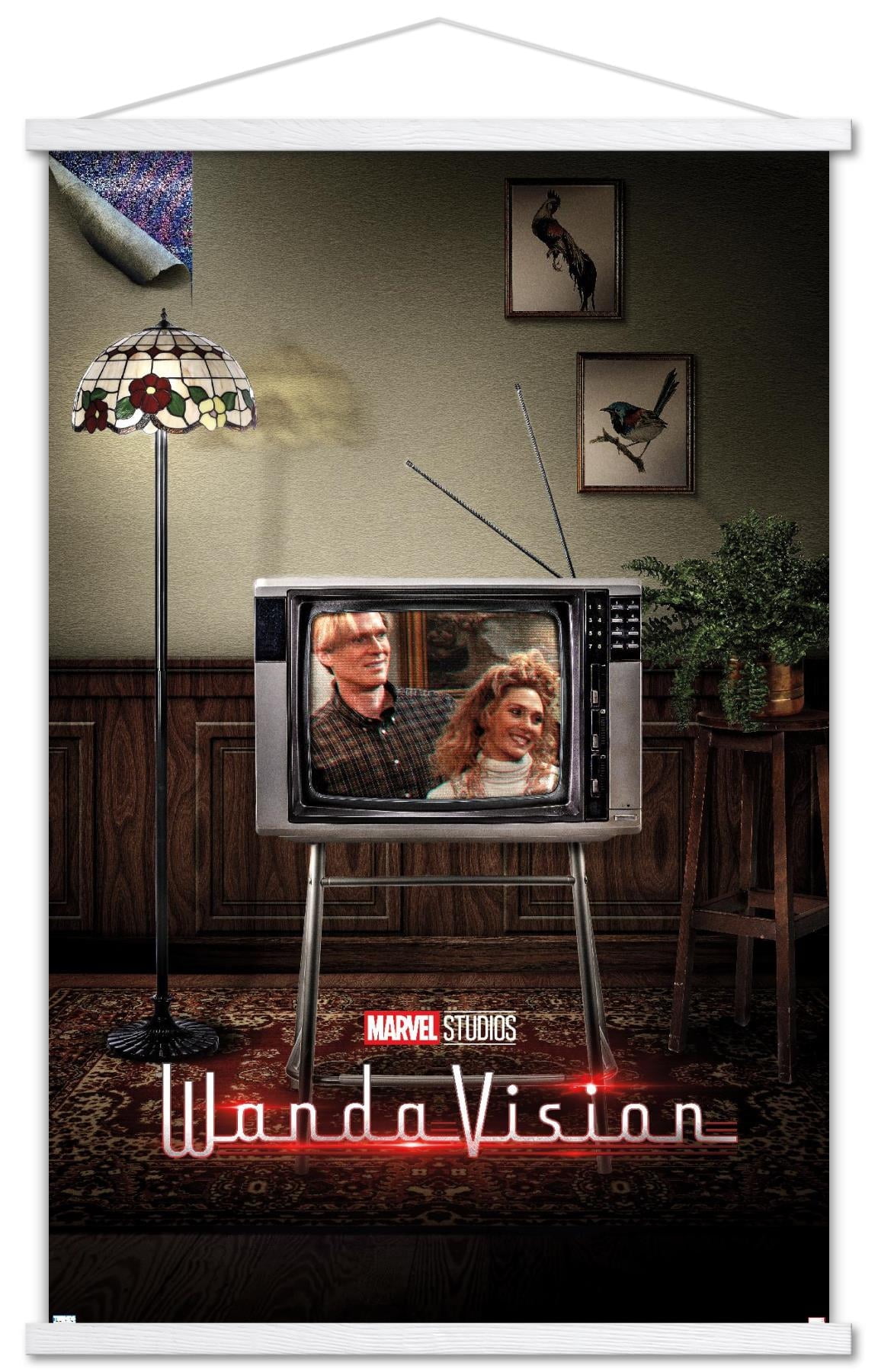 Marvel WandaVision - 80's One Sheet Wall Poster with Wooden Magnetic ...
