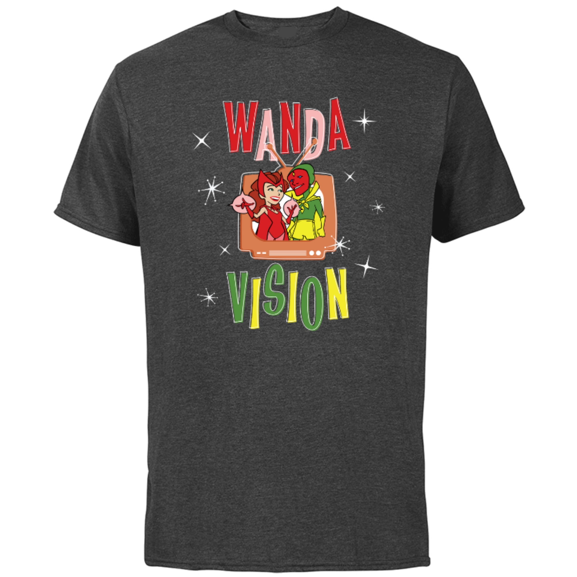 Marvel WandaVision Wanda & Vision Retro TV Artwork - Short Sleeve ...