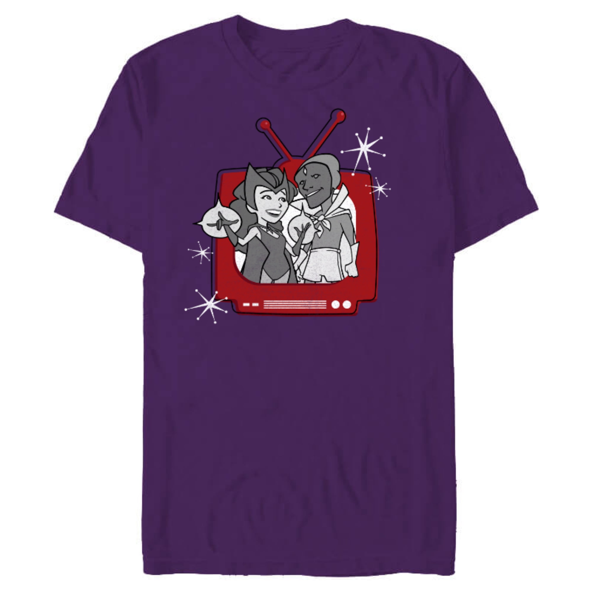 Marvel WandaVision Wanda & Vision Retro TV - Short Sleeve Blended T ...