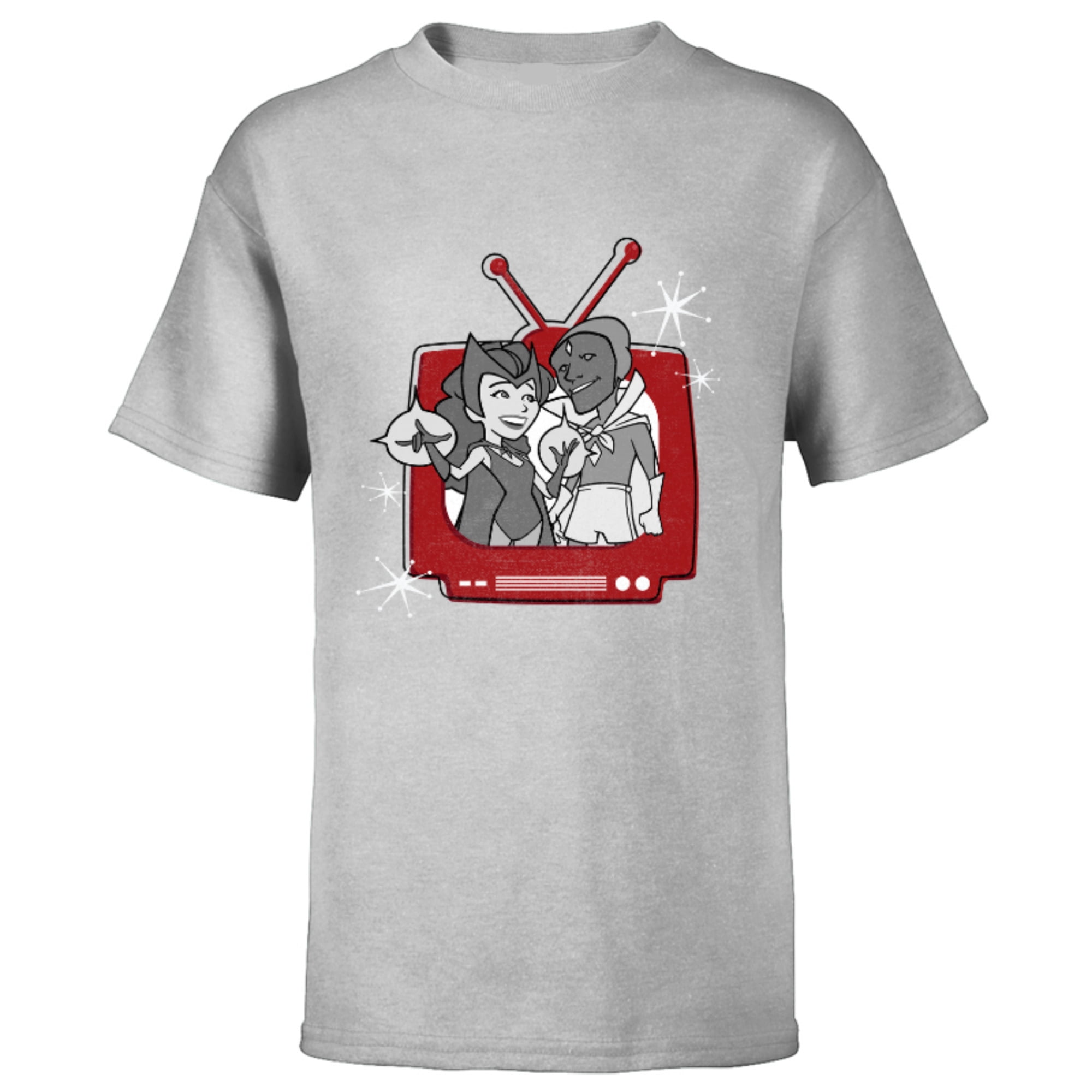Marvel WandaVision Wanda & Vision Retro TV - Short Sleeve T-Shirt for ...