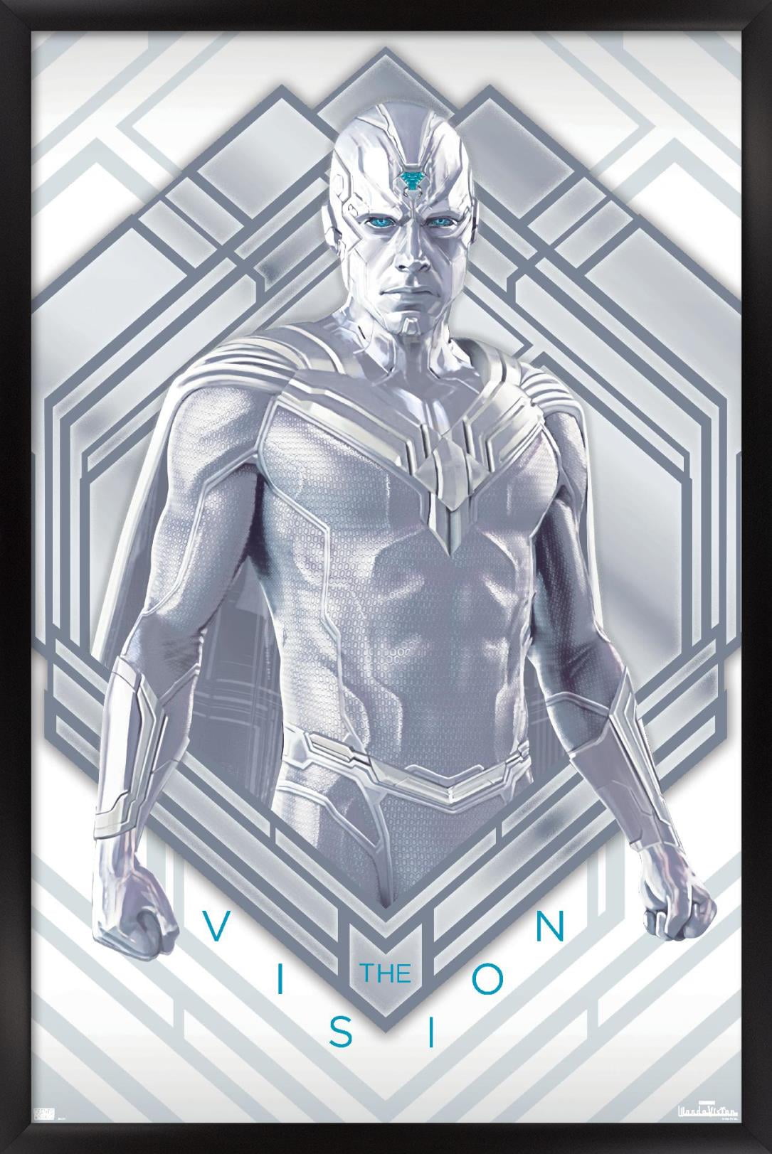 Marvel WandaVision - White Vision Wall Poster, 22.375" x 34", Framed ...