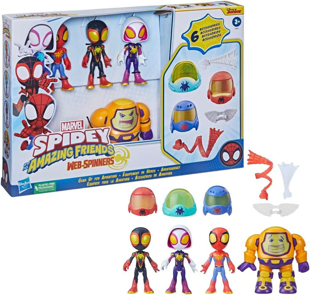 Marvel Web-Spinners Gear Up For Adventure Action Figure 10-Pack (Spidey ...