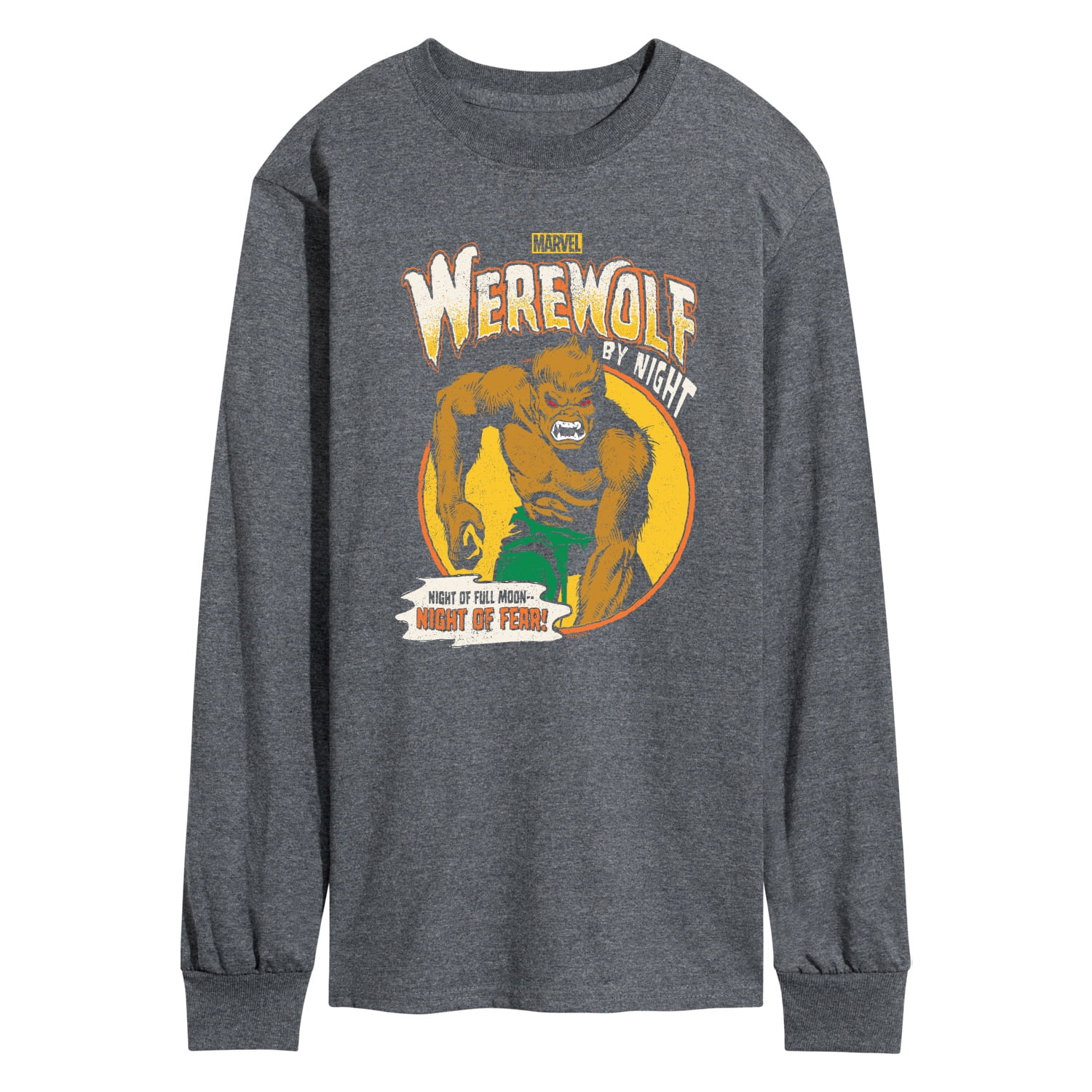 Marvel - Werewolf By Night - Men's Long Sleeve Graphic T-Shirt ...