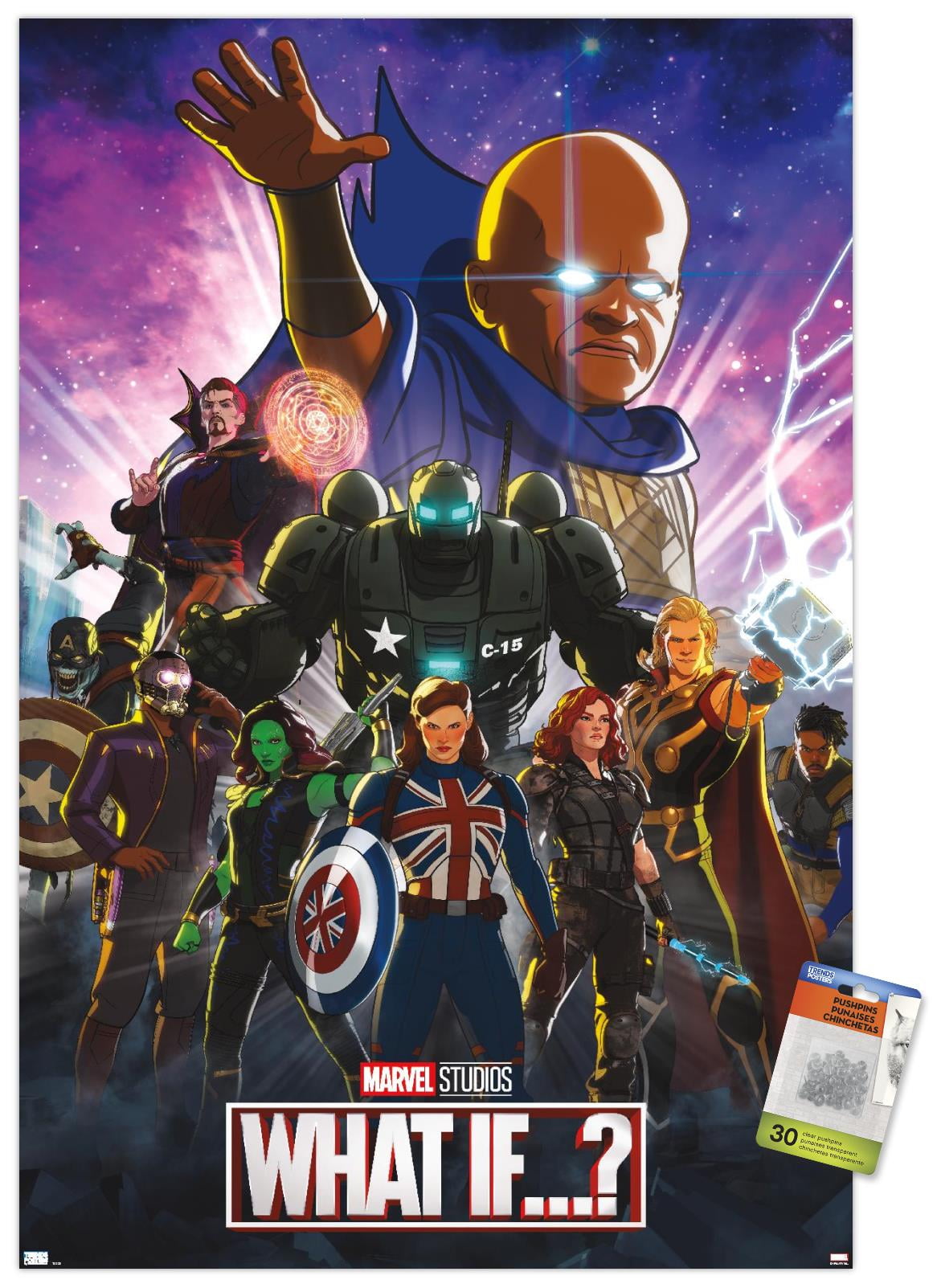 Marvel What If? - Group Wall Poster with Pushpins, 22.375" x 34 ...