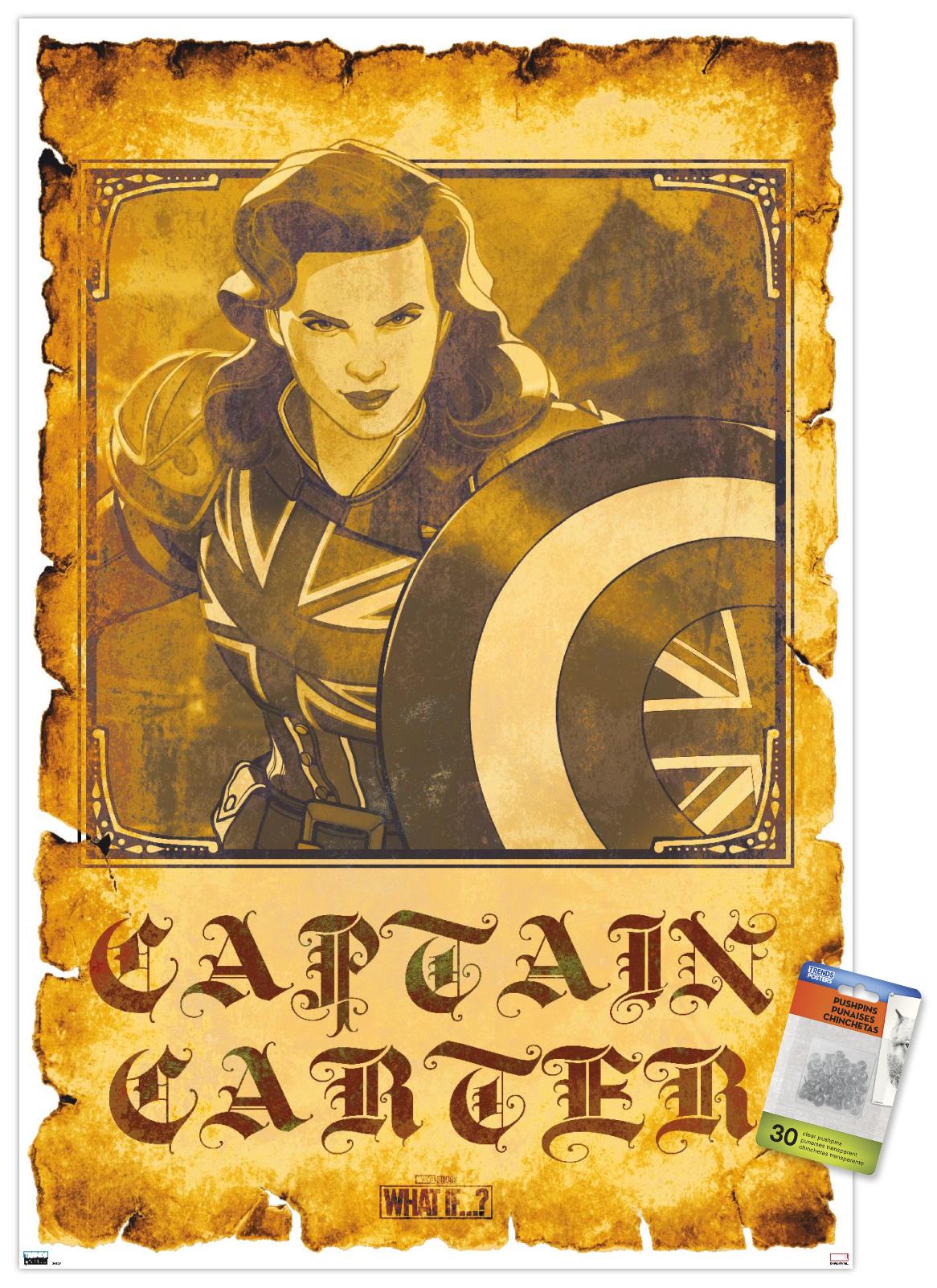 Marvel What If: Season 2 - Captain Carter Wall Poster with Pushpins, 22 ...