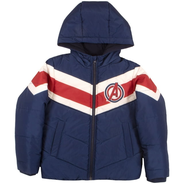 Marvel Winter Coat for Boys Spider-Man, Avengers Graphic Print Boys ...
