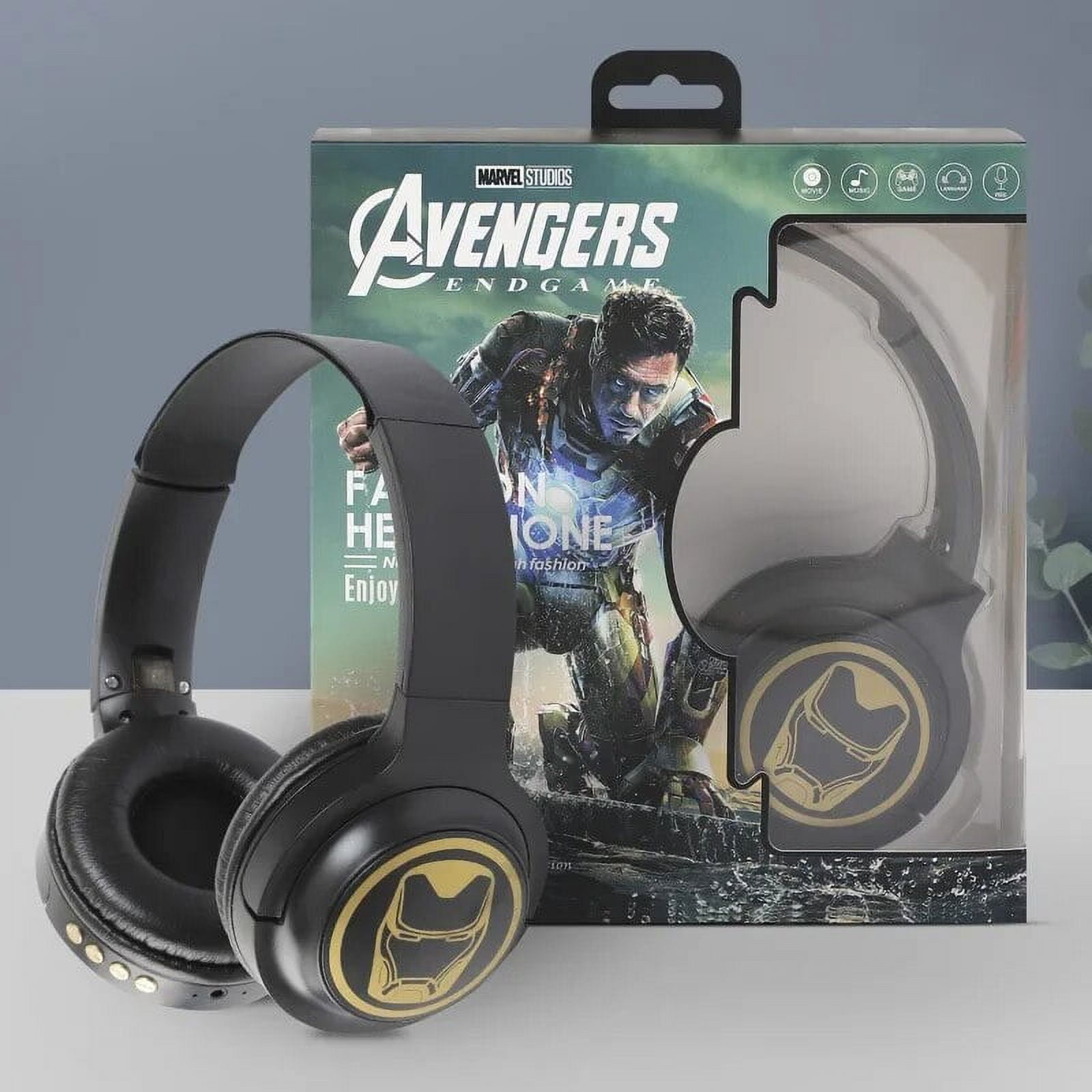 Marvel Wireless Bluetooth Headphones HIFI Surround Sound Foldable ...
