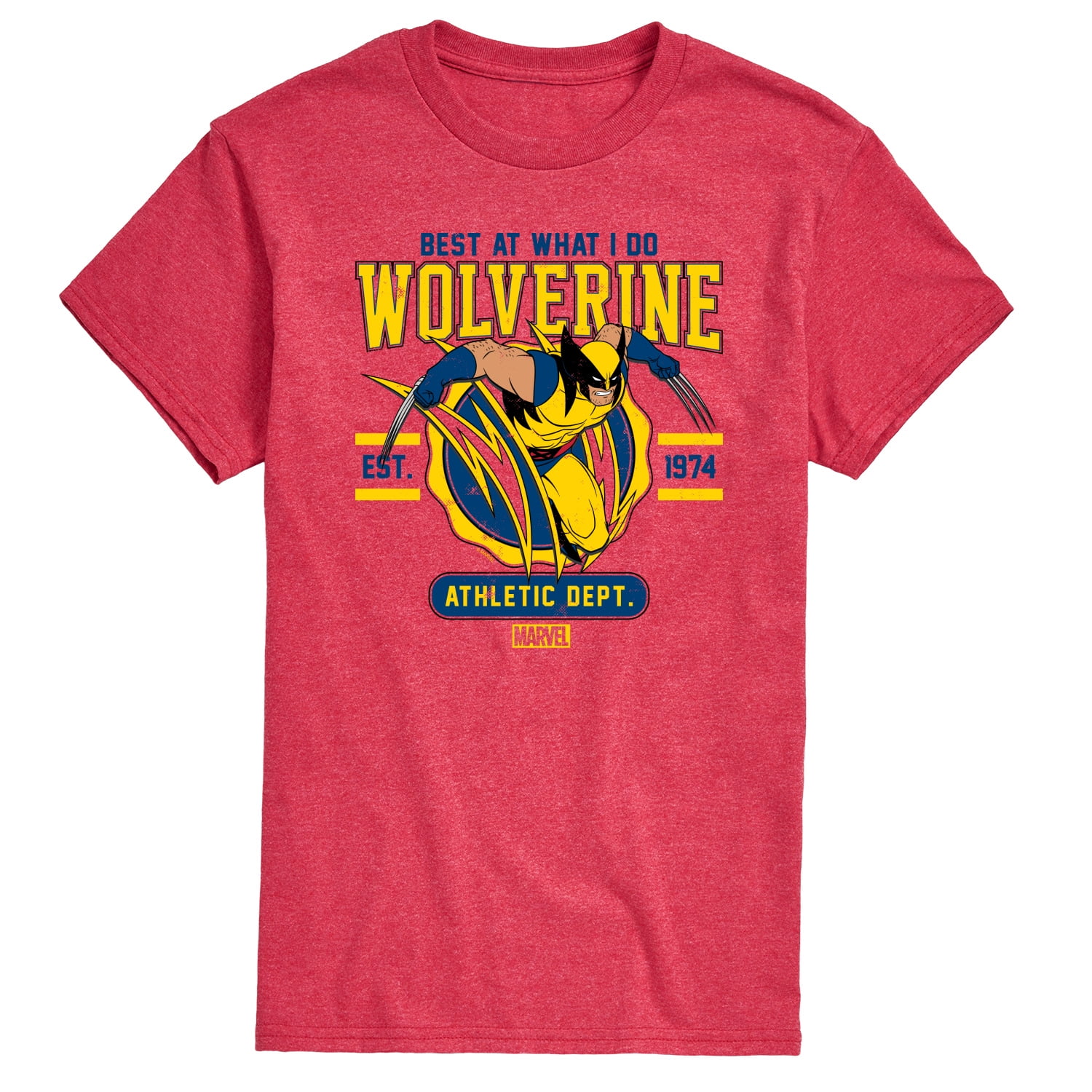 Marvel Wolverine - Collegiate Scratch - Men's Short Sleeve Graphic T ...