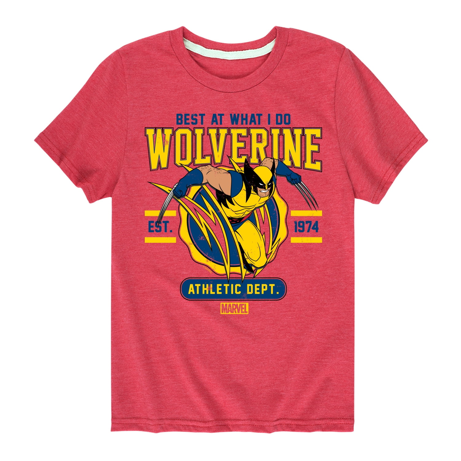 Marvel Wolverine - Collegiate Scratch - Toddler and Youth Short Sleeve ...