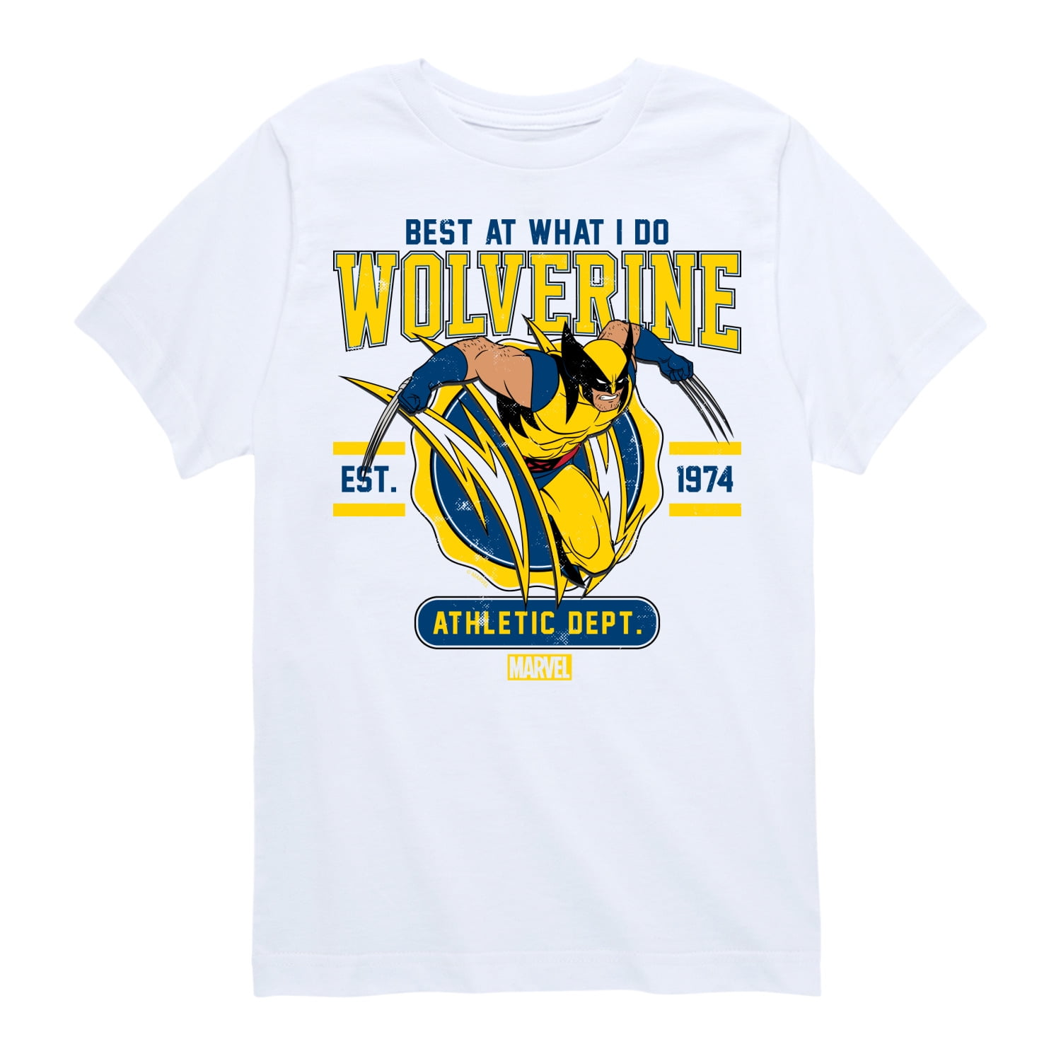 Marvel Wolverine - Collegiate Scratch - Toddler and Youth Short Sleeve ...
