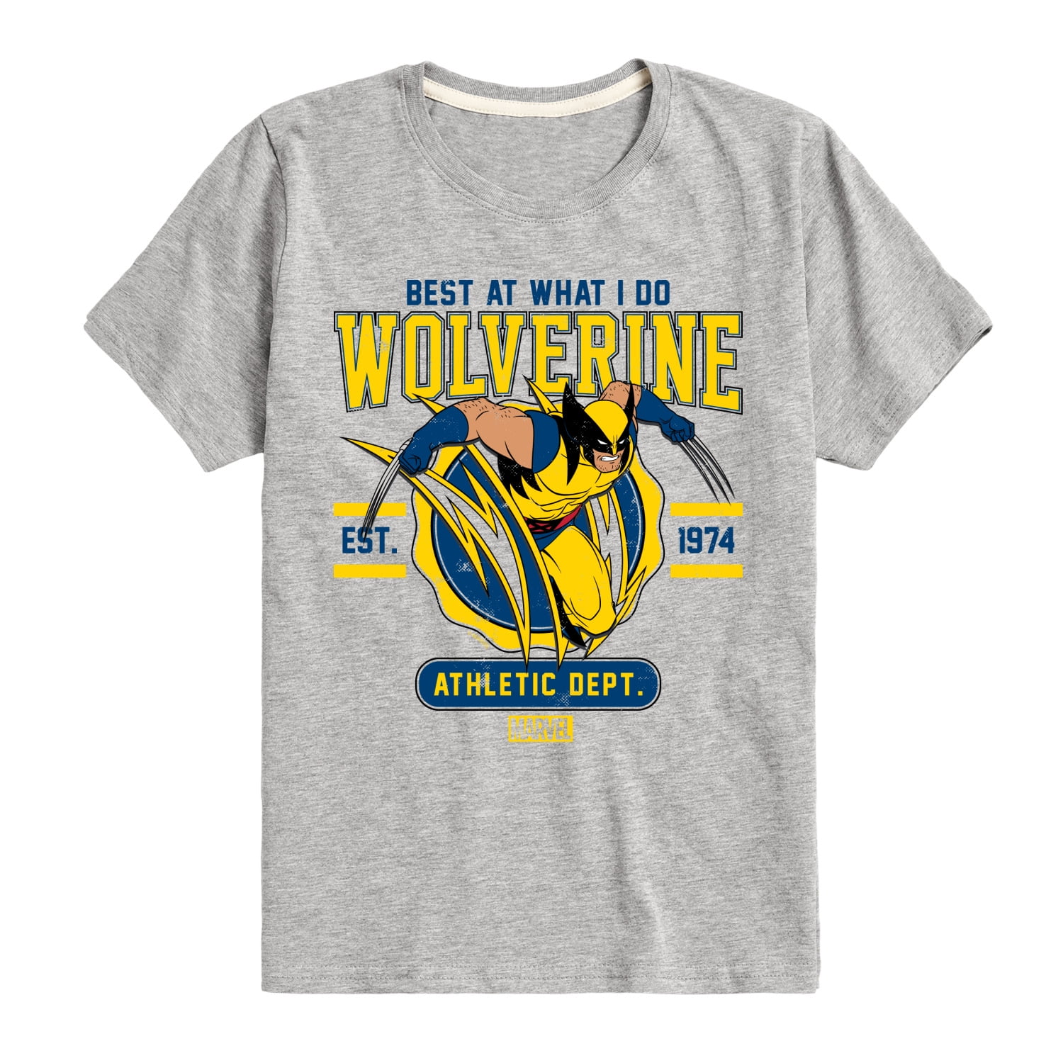 Marvel Wolverine - Collegiate Scratch - Toddler and Youth Short Sleeve ...