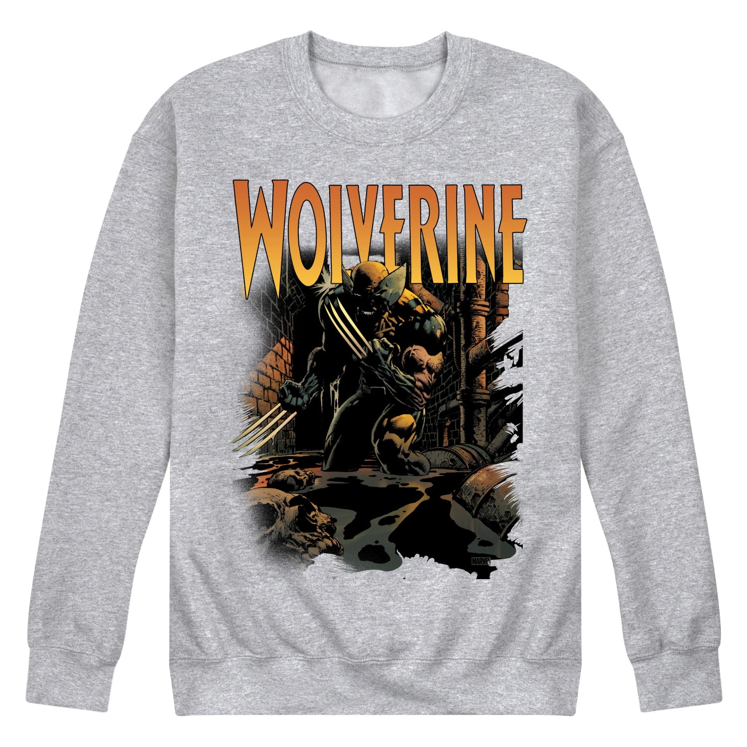 Marvel - Wolverine Comic Art - Men's Crew Fleece Sweatshirt - Walmart.com