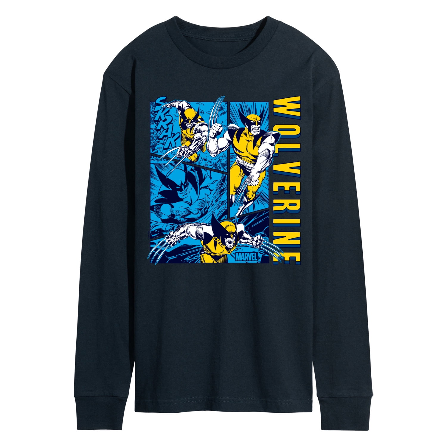 Marvel Wolverine - Comic Book Panels - Men's Long Sleeve Graphic T ...
