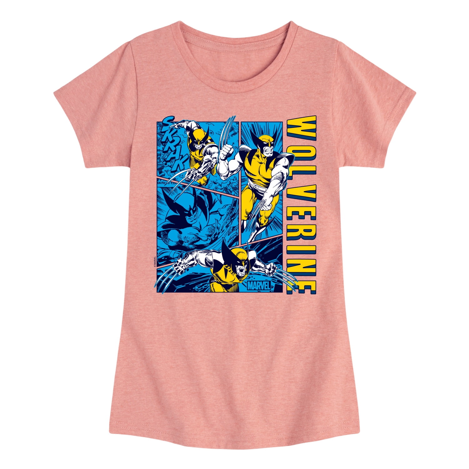 Marvel Wolverine - Comic Book Panels - Toddler and Youth Girls Fitted ...
