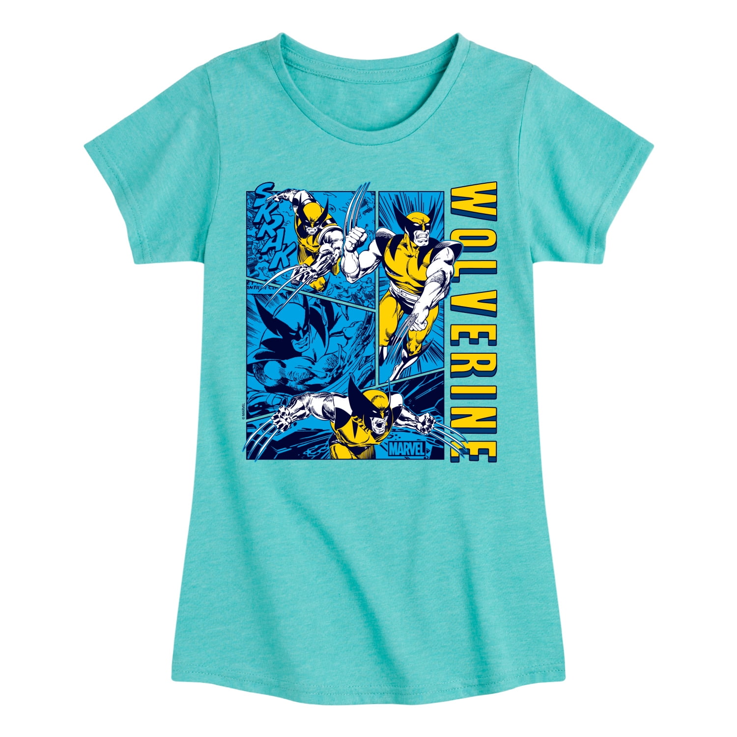 Marvel Wolverine - Comic Book Panels - Toddler and Youth Girls Fitted ...