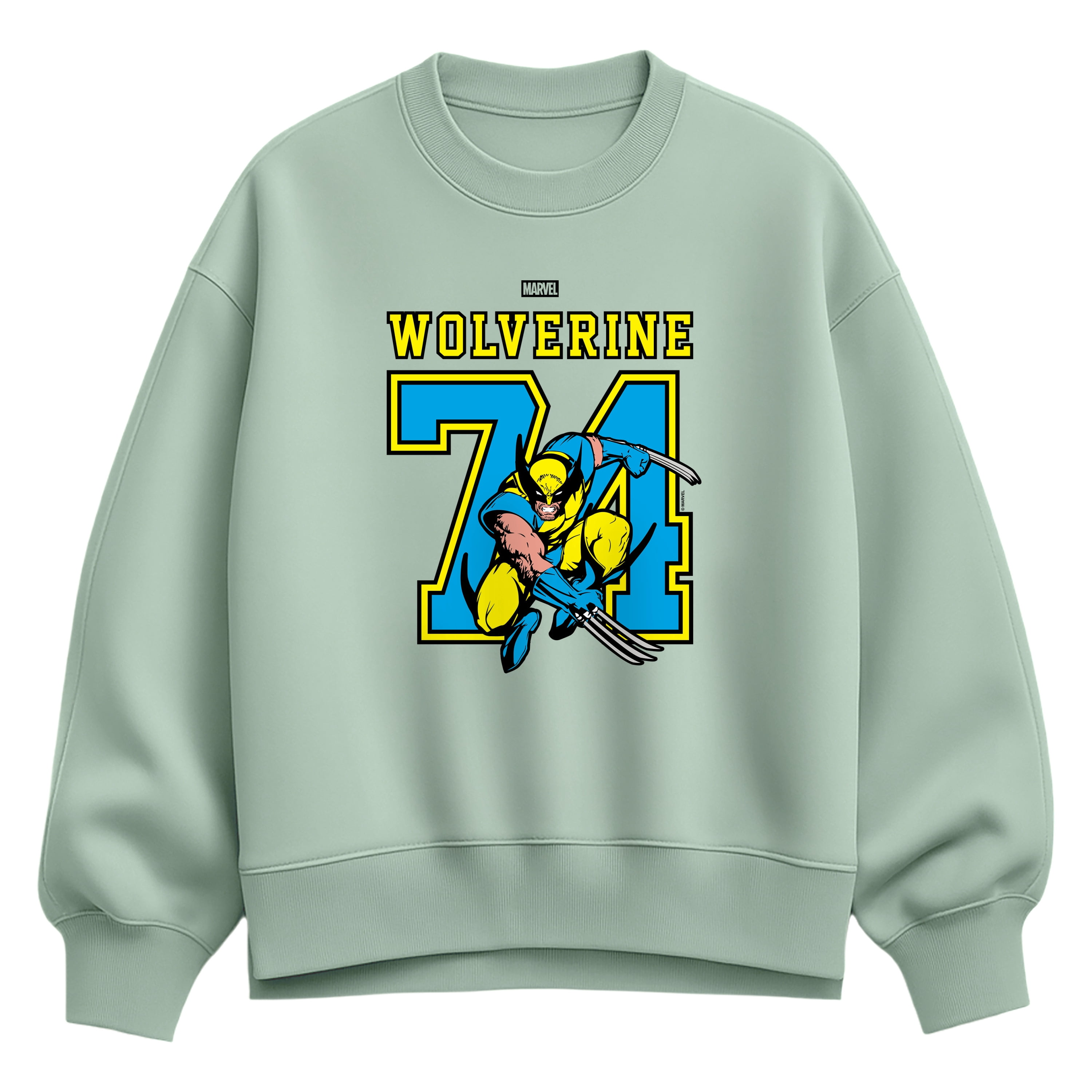 Marvel - Wolverine Jersey - Women's Oversized Fleece Crew Sweatshirt ...