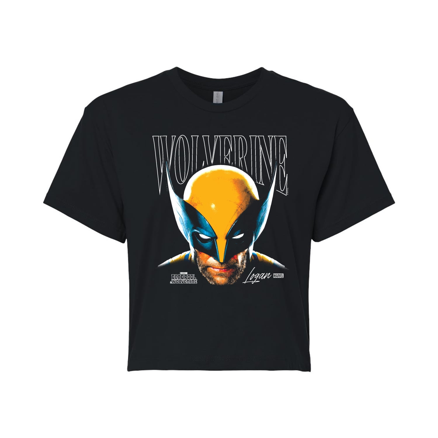 Marvel Wolverine - Masked Face - Juniors Cropped Graphic T-Shirt ...