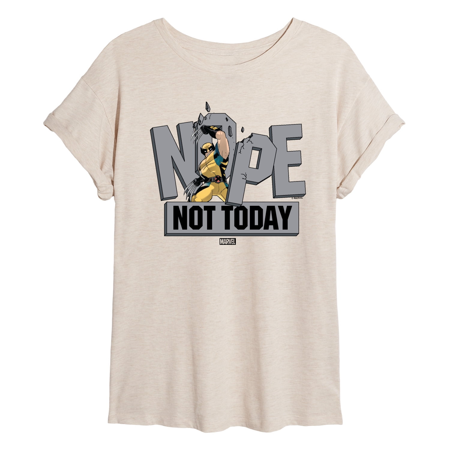 Marvel Wolverine - Nope Not Today - Women's Oversized Graphic T-Shirt ...