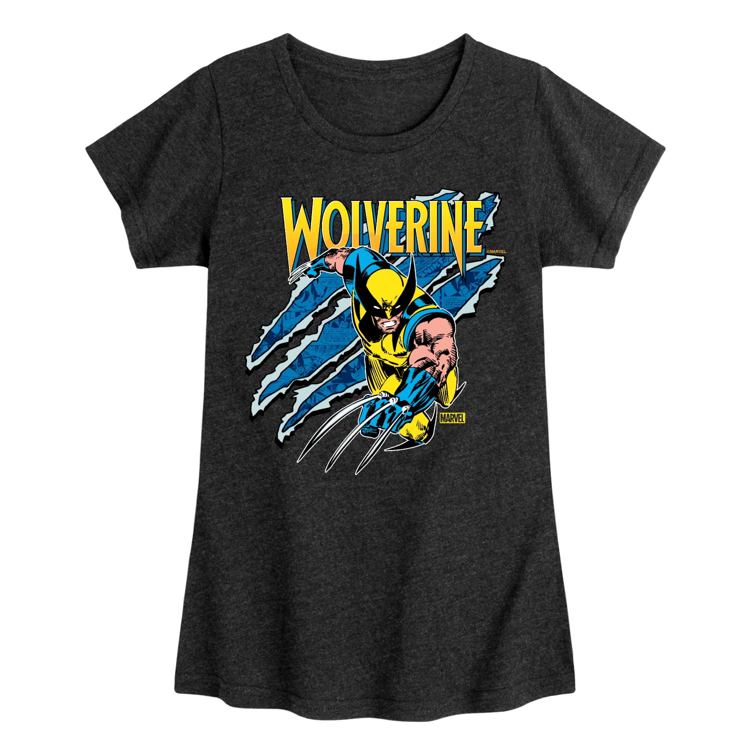 Marvel Wolverine - Slash - Toddler and Youth Girls Fitted Short Sleeve ...