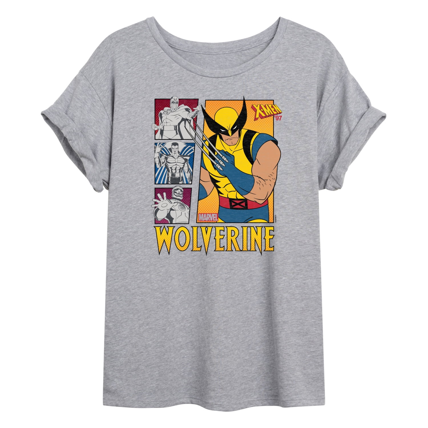 Marvel Wolverine - Vs Villains - Women's Oversized Graphic T-Shirt ...