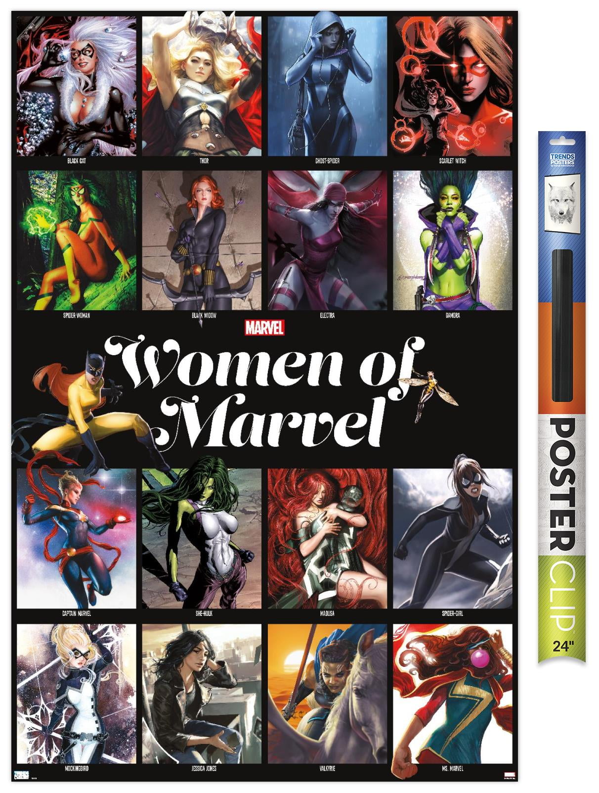 Marvel - Women of Marvel - Grid Wall Poster, 22.375" x 34" - Walmart.com