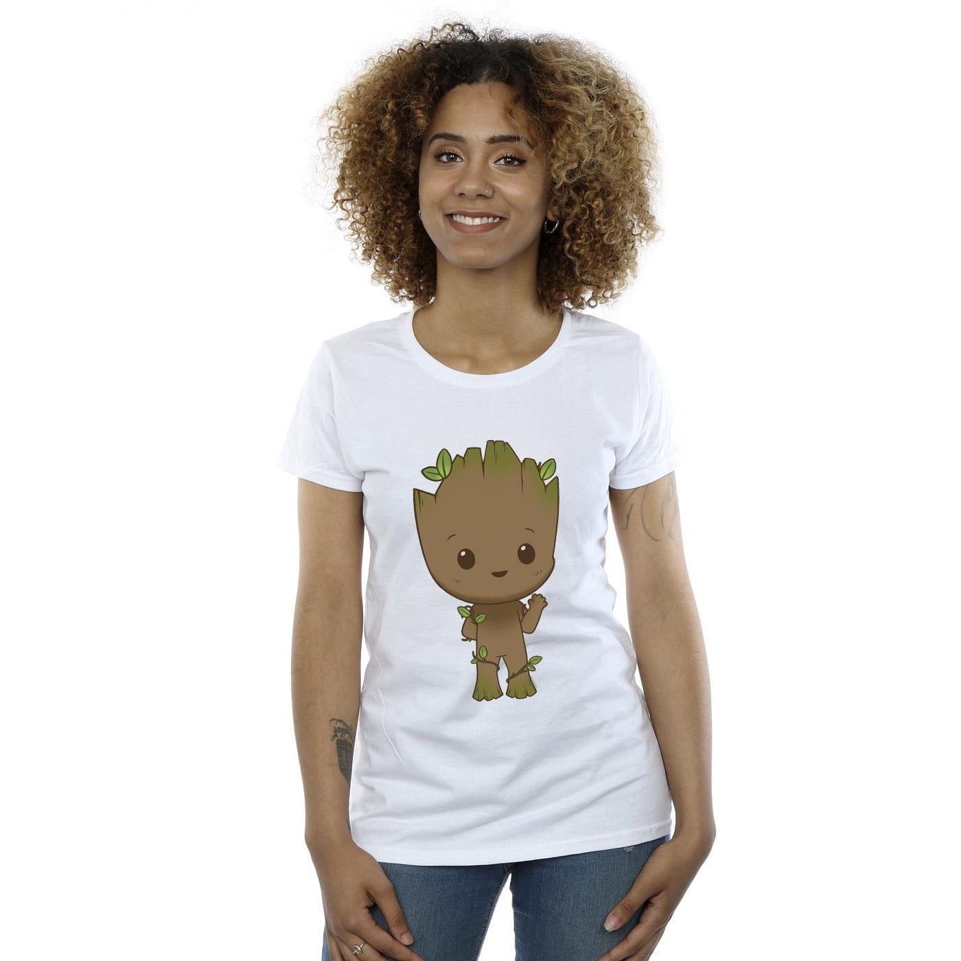 Marvel Womens I Am Groot Chibi Wave Pose Cotton T-Shirt - Walmart.com
