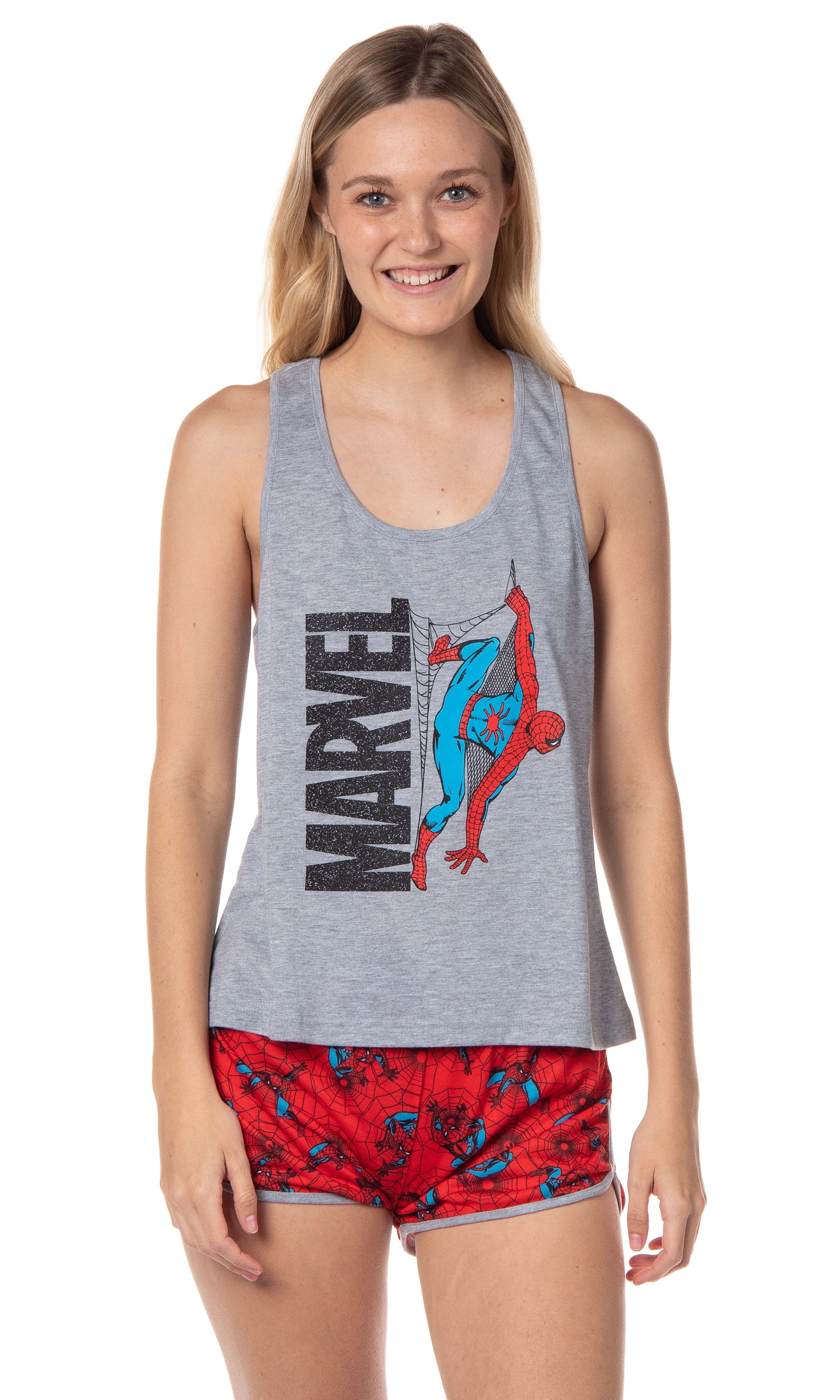 Marvel Spider-Man Womens' Pajama Sleepwear Set - Adult PJ Shorts Comic ...