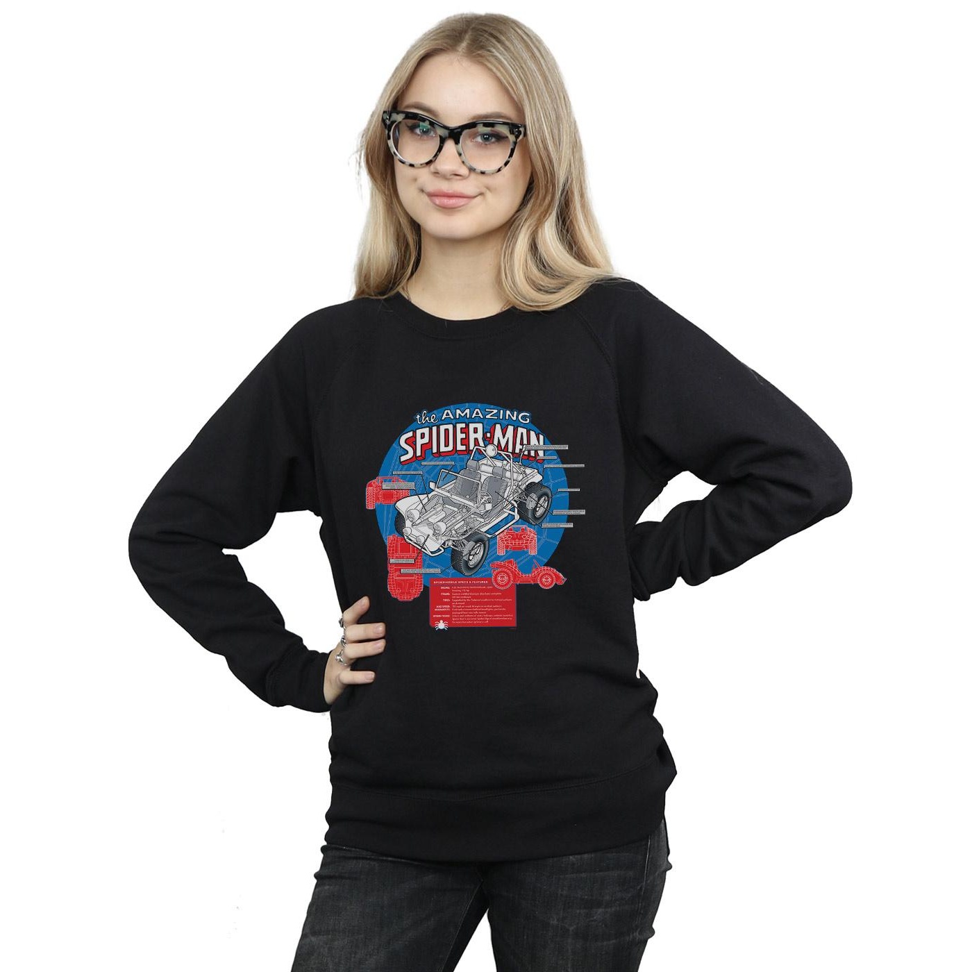 Marvel Womens Spider-Man Spider-Buggy Breakdown Sweatshirt - Walmart.com