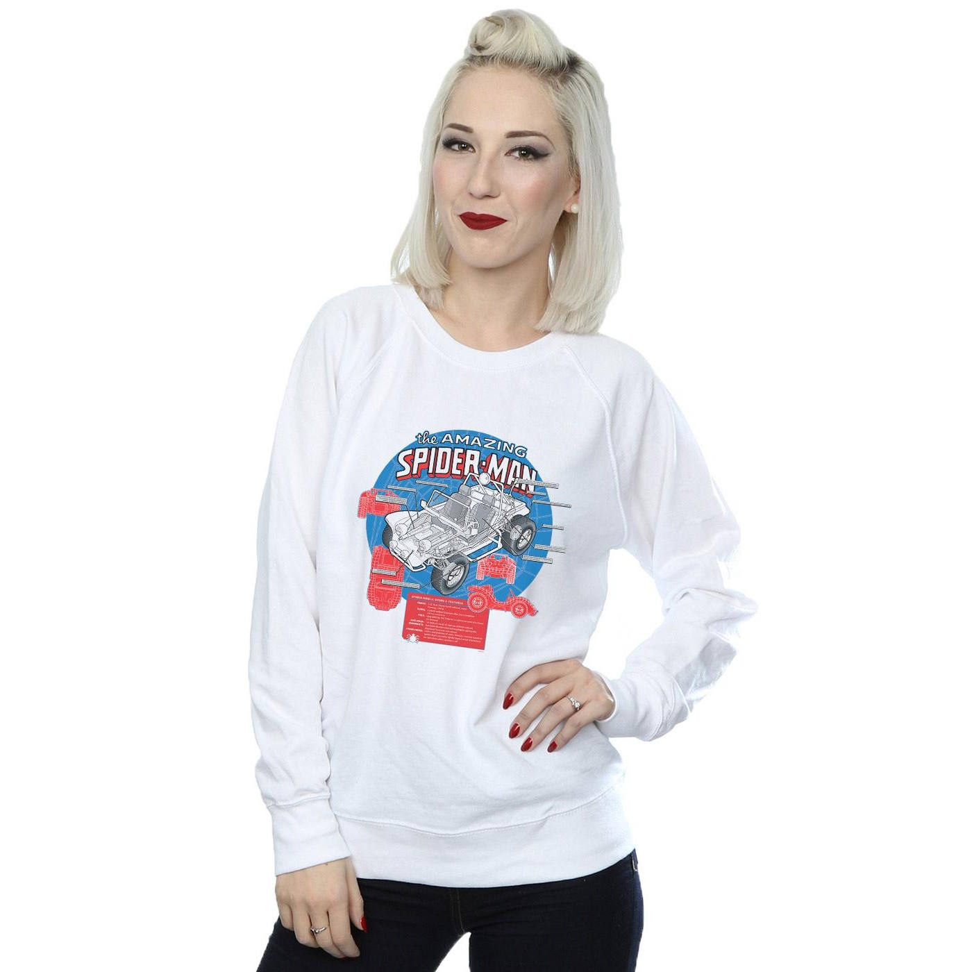 Marvel Womens Spider-Man Spider-Buggy Breakdown Sweatshirt - Walmart.com