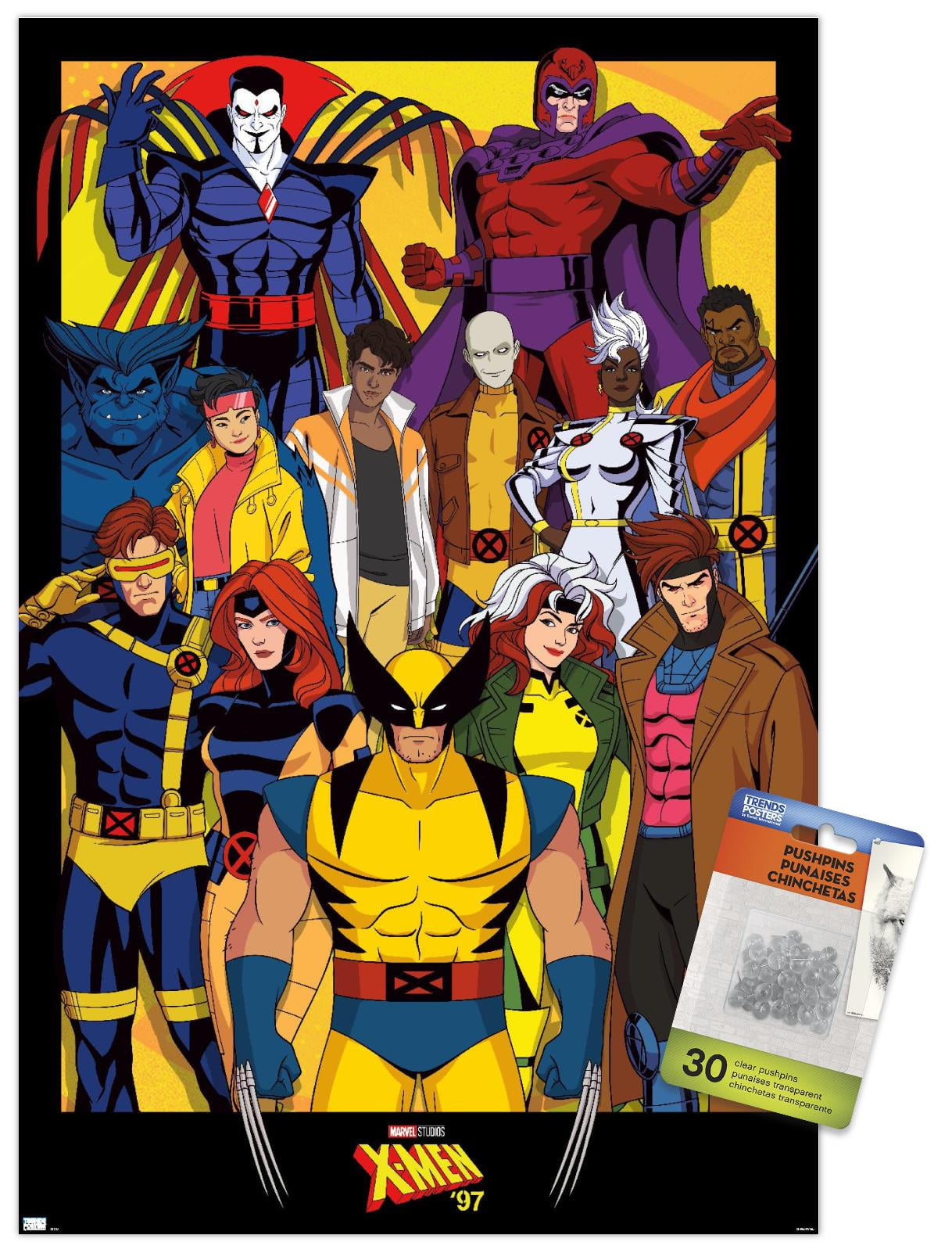 Marvel X-Men '97 - Characters Wall Poster with Push Pins, 14.725" x 22. ...