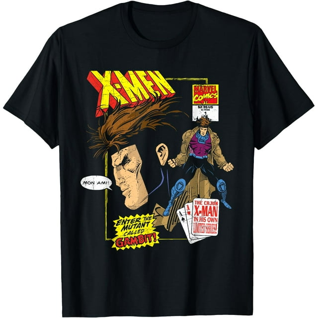 Marvel X-Men Cajun Gambit Remy LeBeau Mon Ami Comic T-Shirt for Men ...