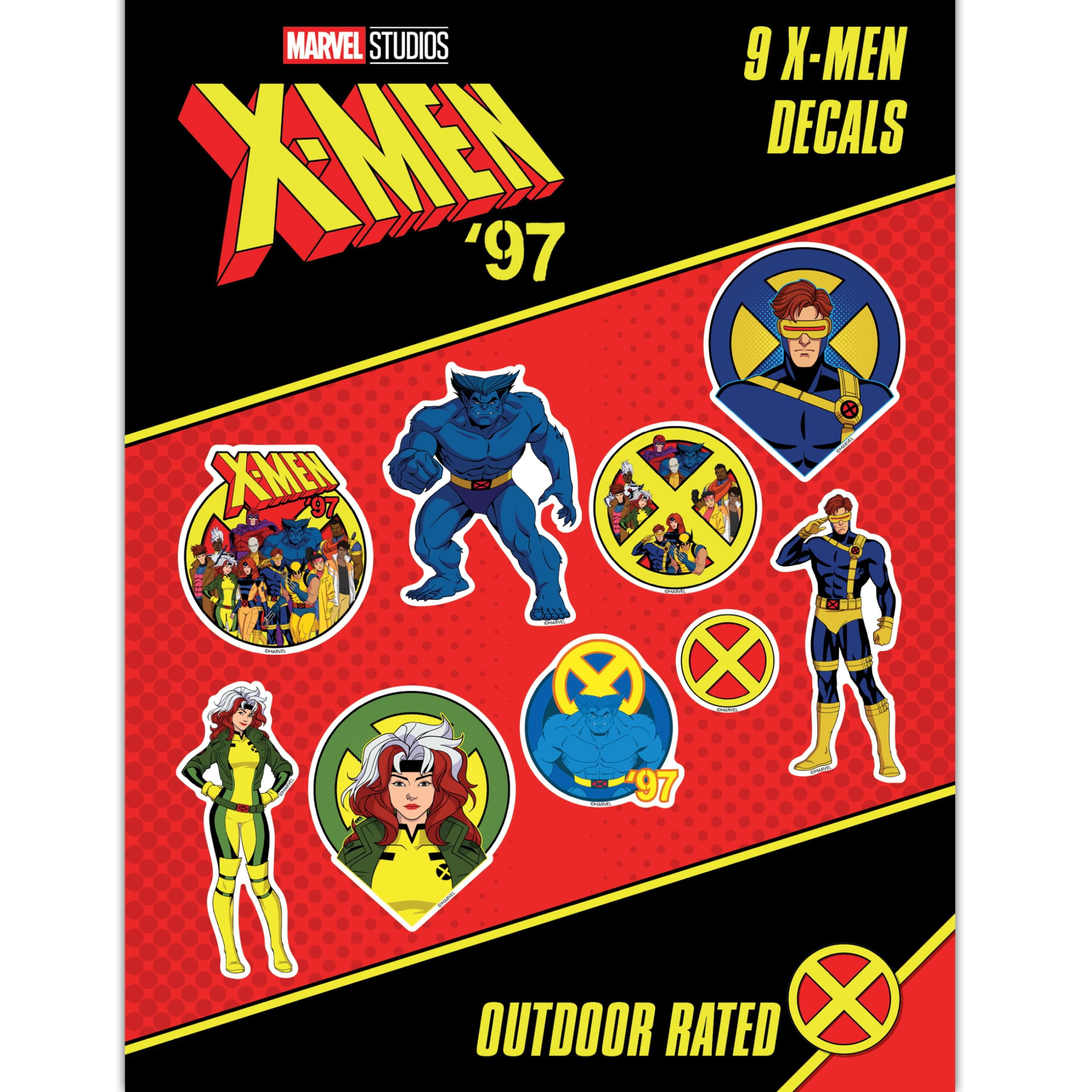 Marvel X-Men Decals - Set of 9 Cyclops, Rogue, Beast Logo Retro Comic ...