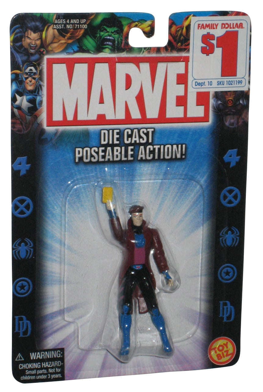 Marvel X-Men Gambit Die-Cast Poseable (2002) Toy Biz Mini Figure ...