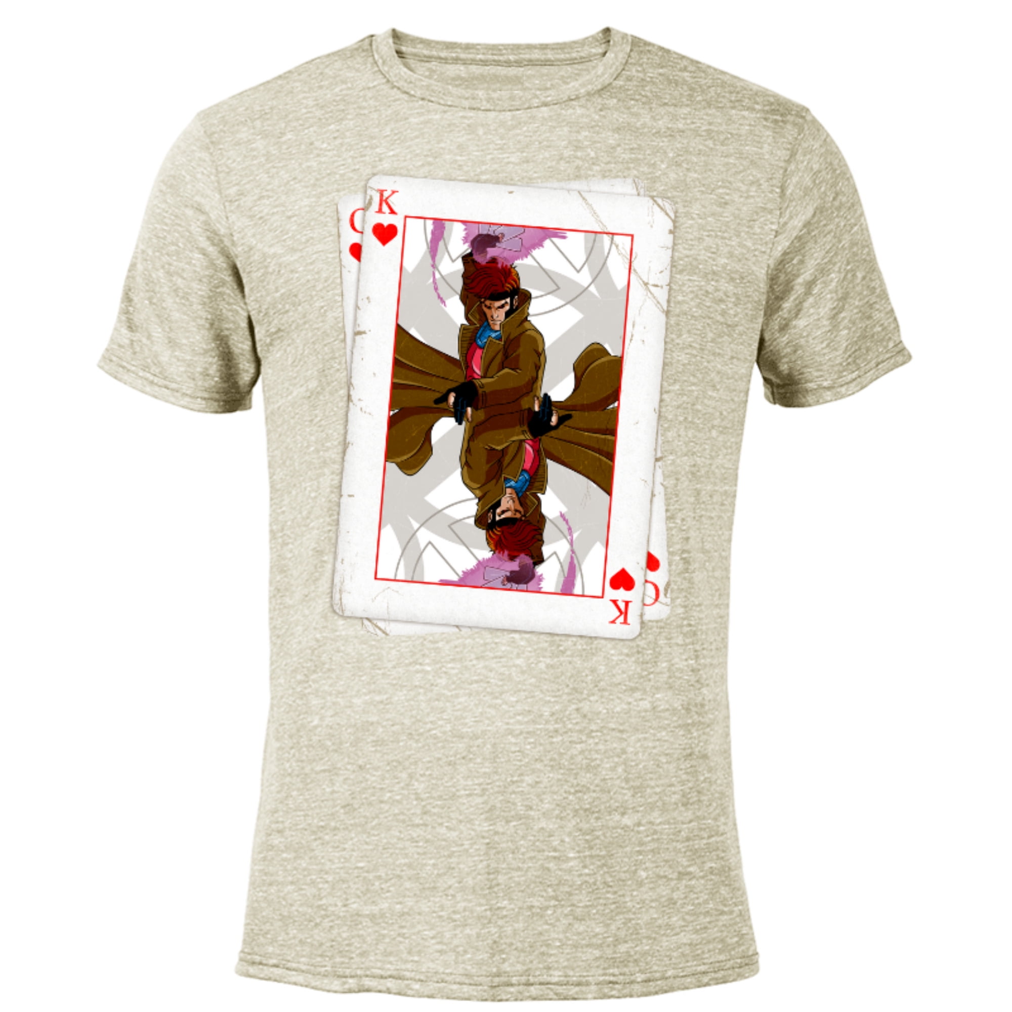 Marvel X-Men Gambit Playing Cards 90s - Short Sleeve Blended T-Shirt ...